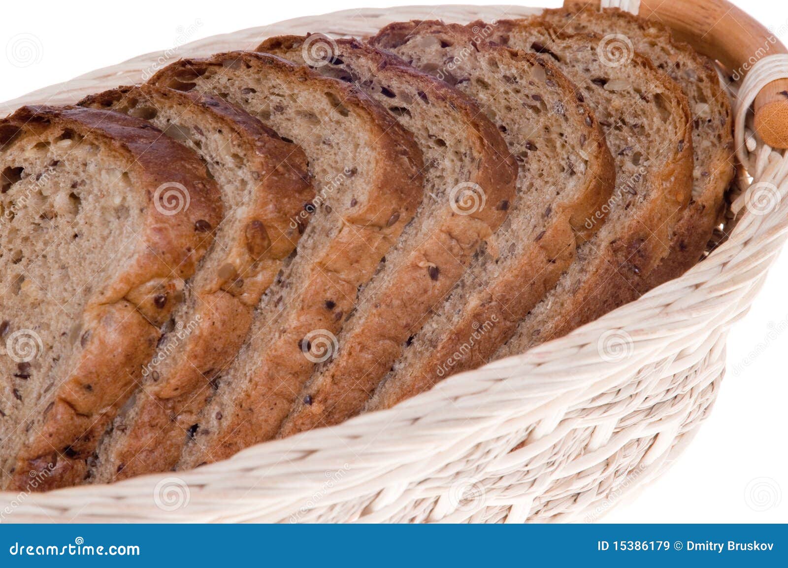 Basket with bread stock image. Image of white, loaf, basket - 15386179