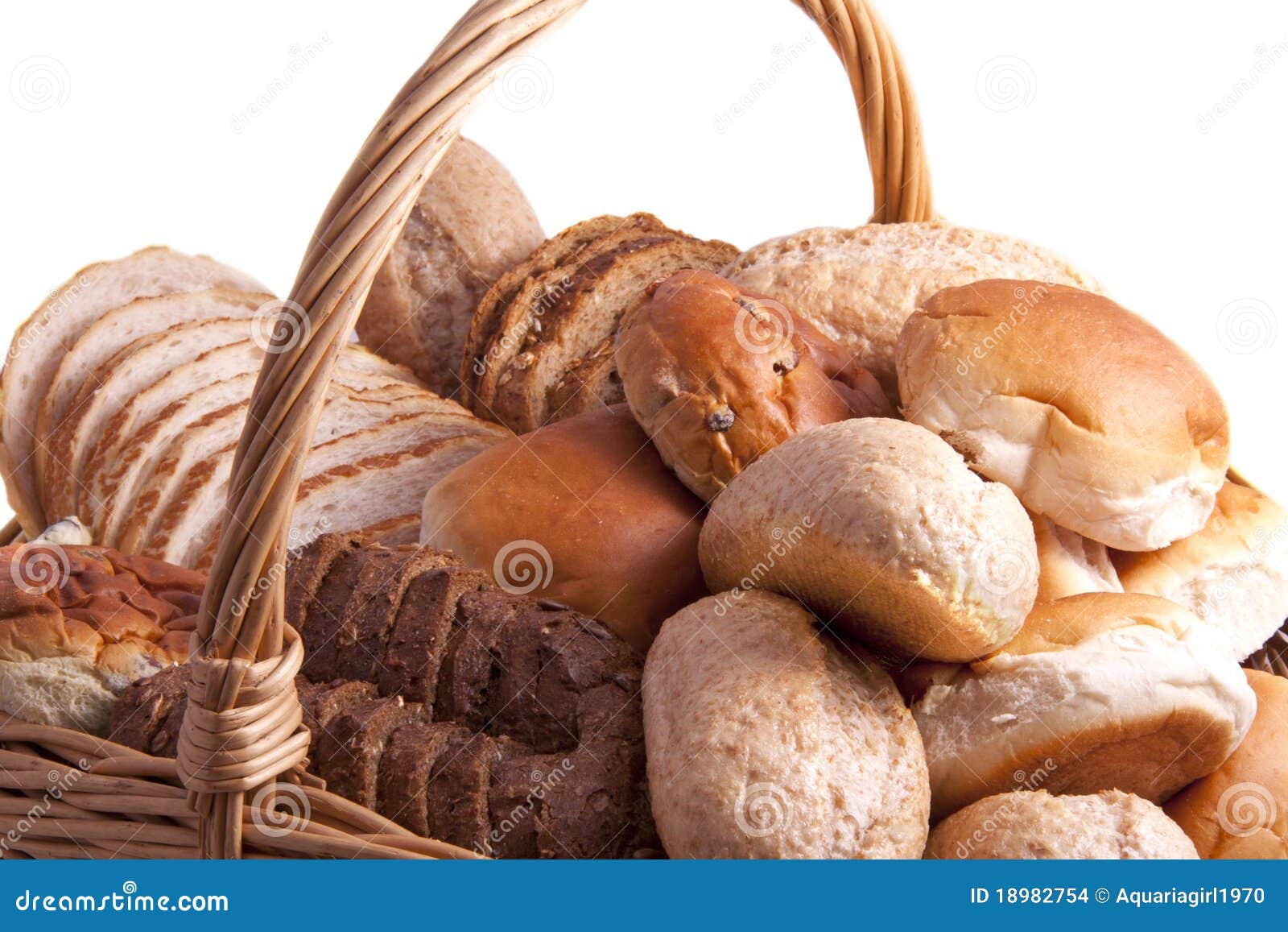 Basket with bread stock photo. Image of wheat, food, natural - 18982754