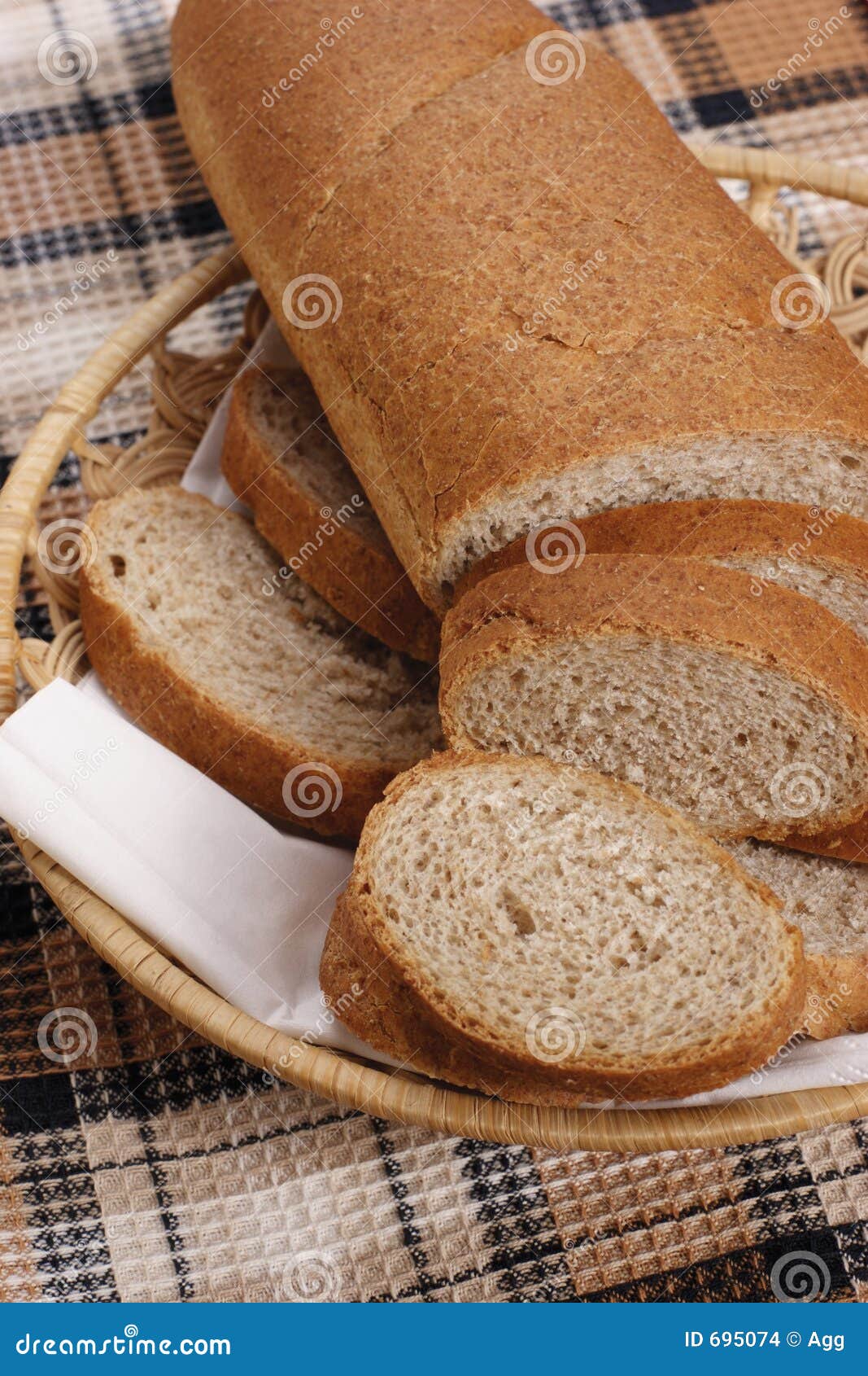 Basket with bread stock photo. Image of bread, crust, tasty - 695074