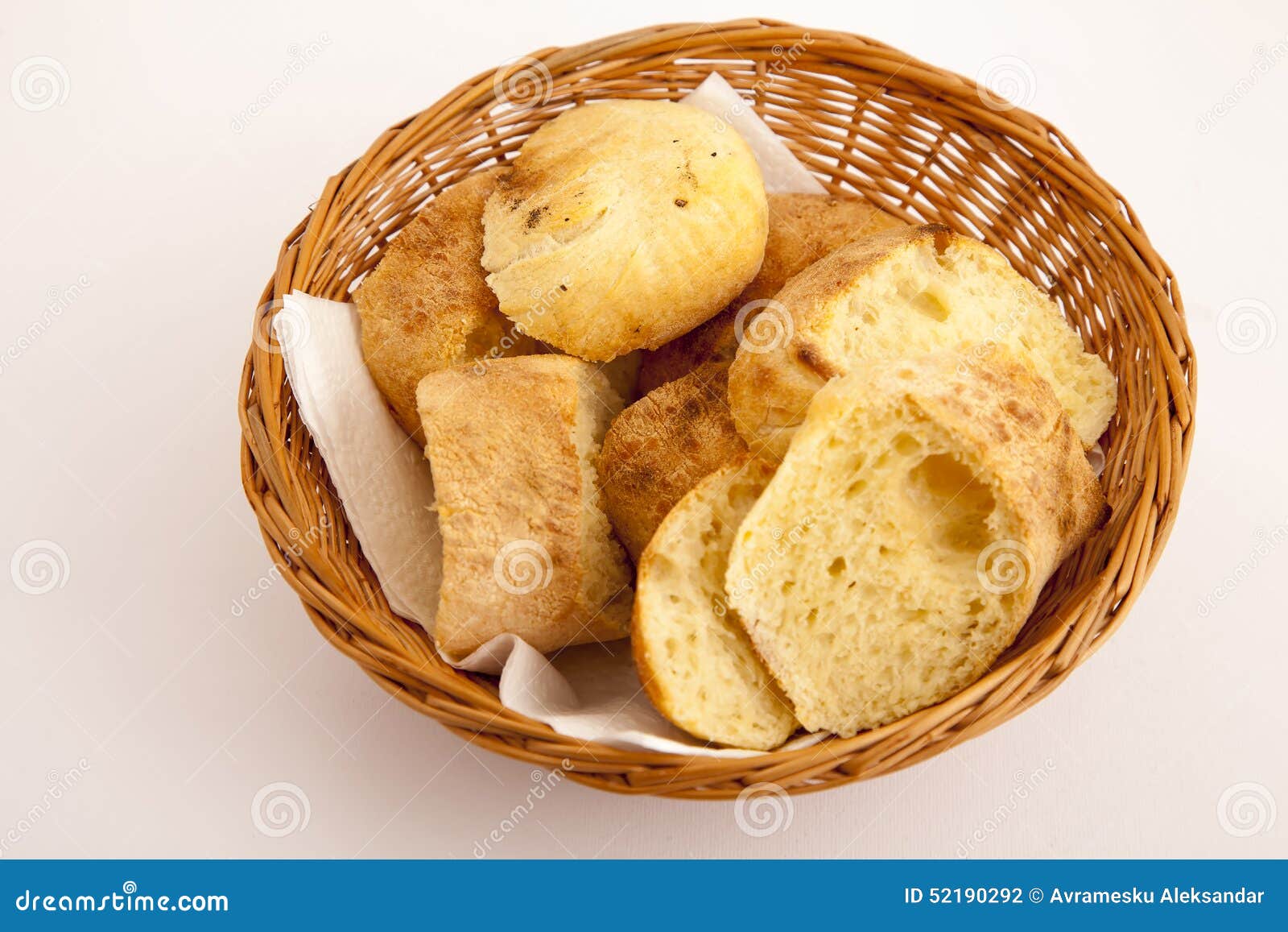 Basket with bread stock photo. Image of food, dinner - 52190292