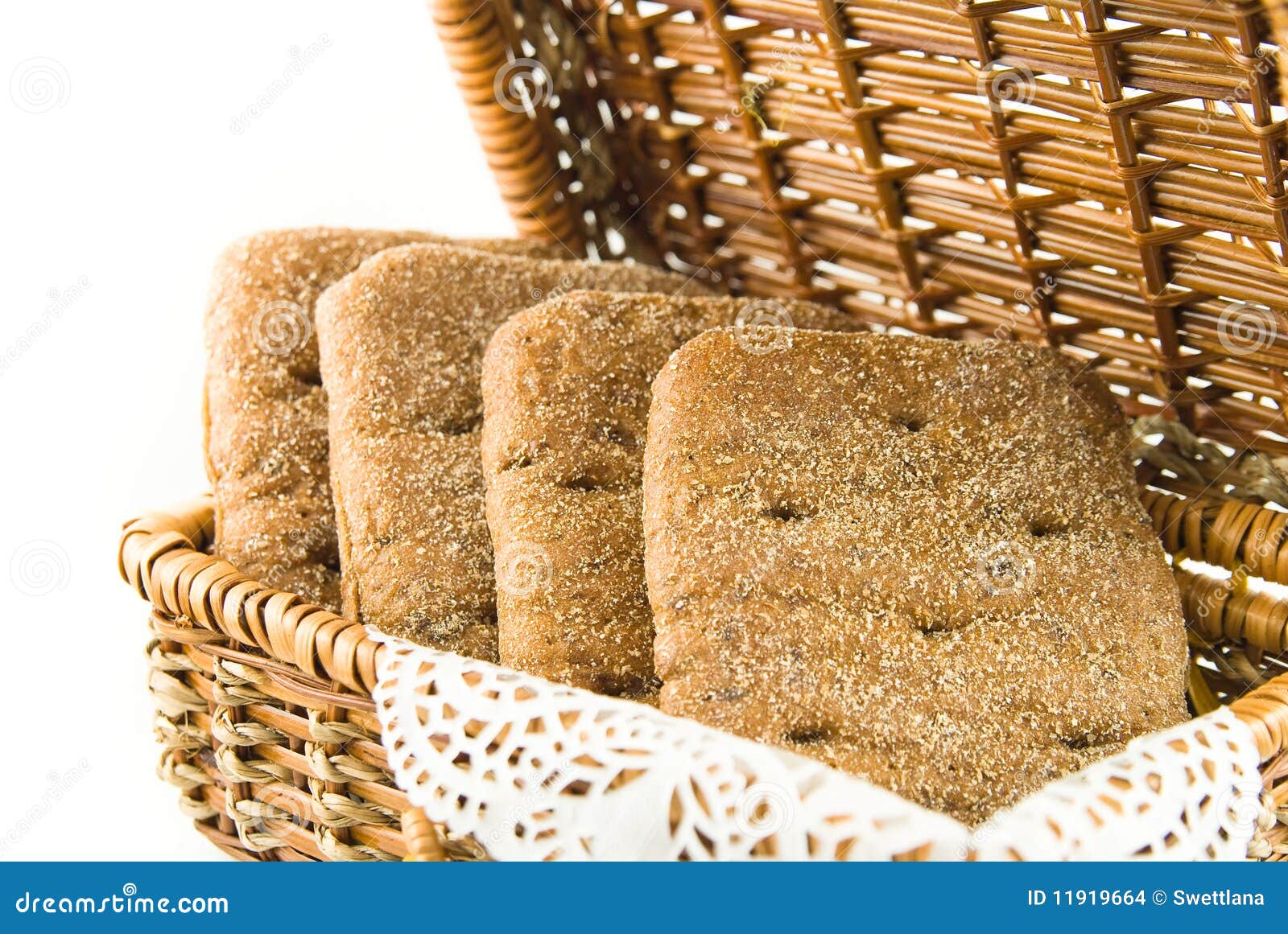 Basket with Bread for Picnic Stock Photo - Image of wheat, loaf: 11919664