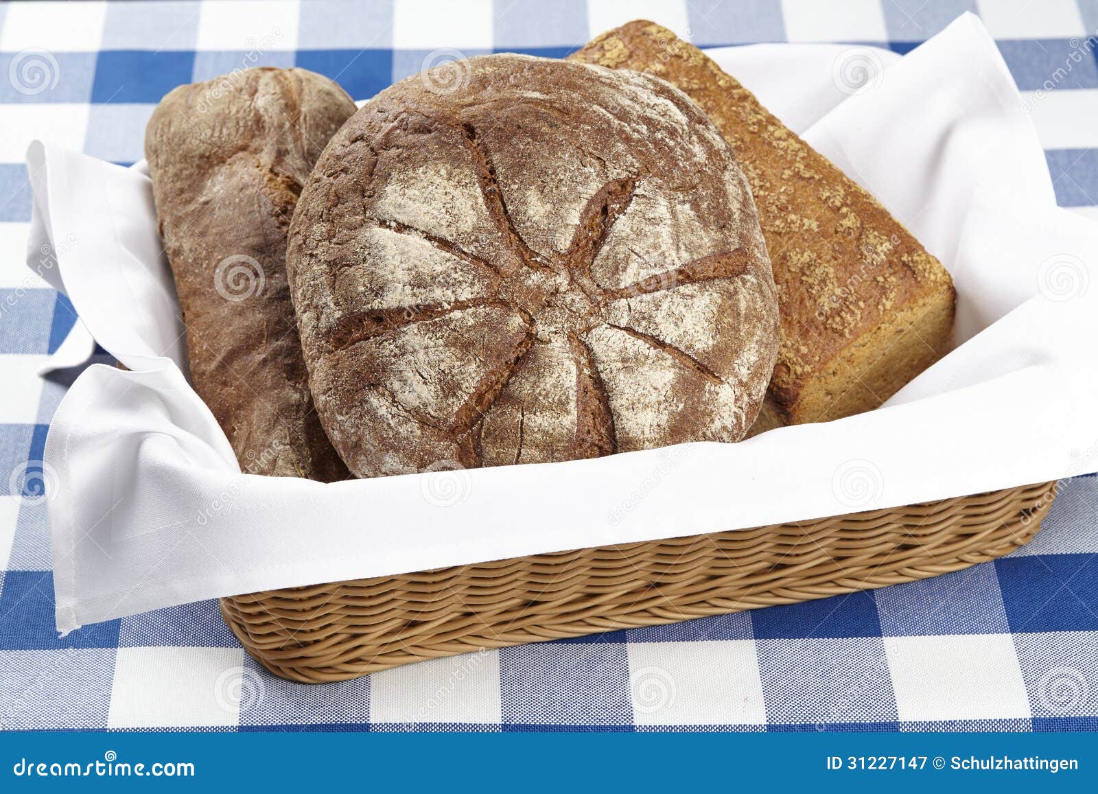 Basket of bread stock image. Image of bread, basic, round - 31227147