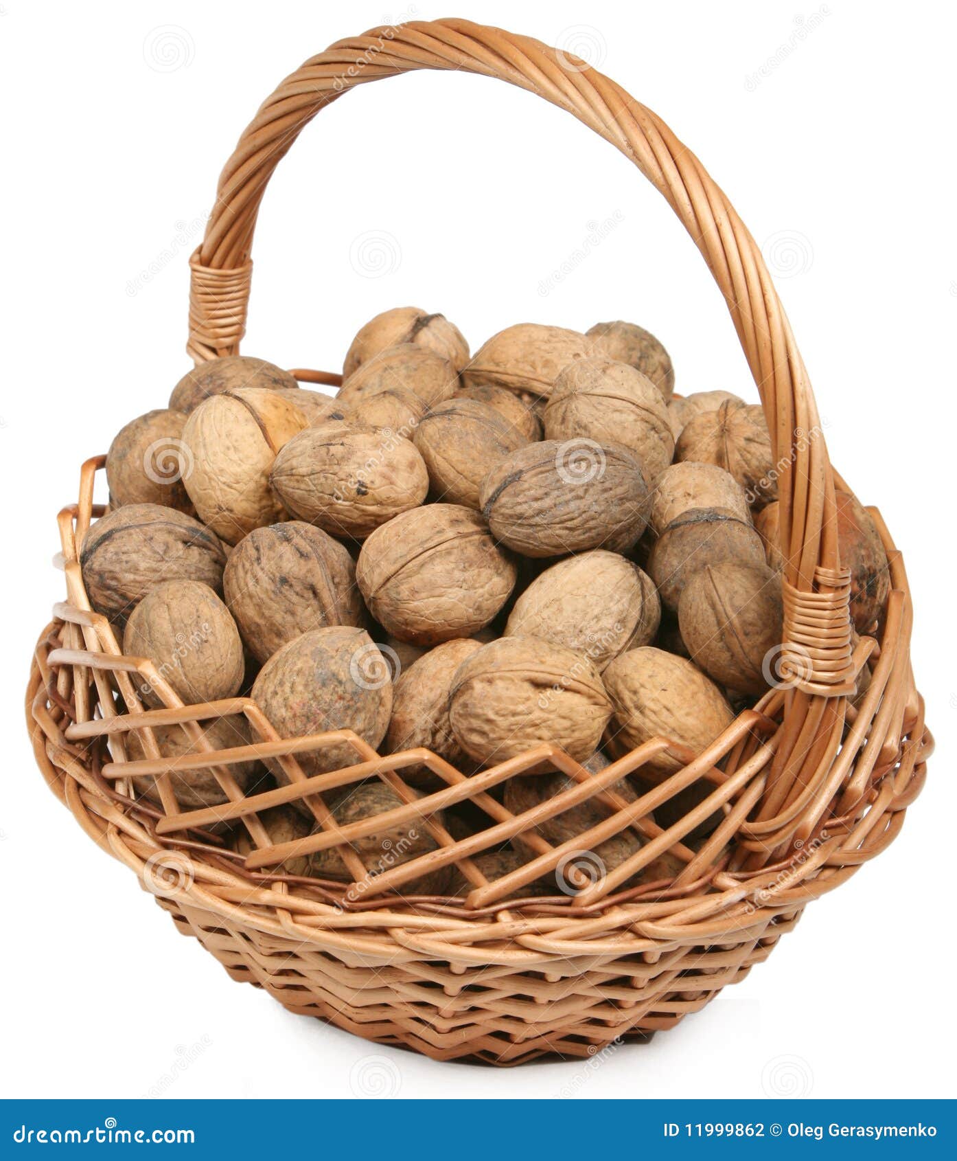 Basket of brown walnuts stock photo. Image of walnut - 11999862