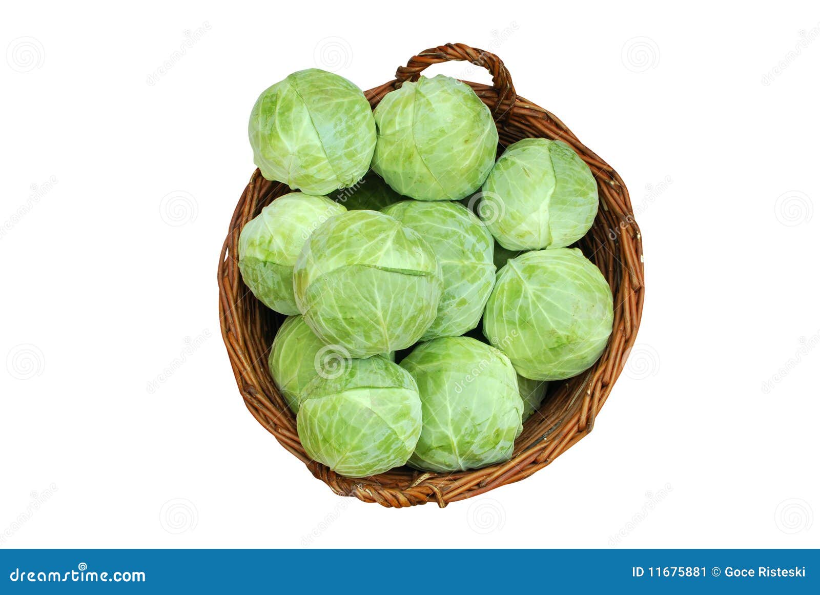 Basket with cabbage stock image. Image of vegetable, agriculture - 11675881