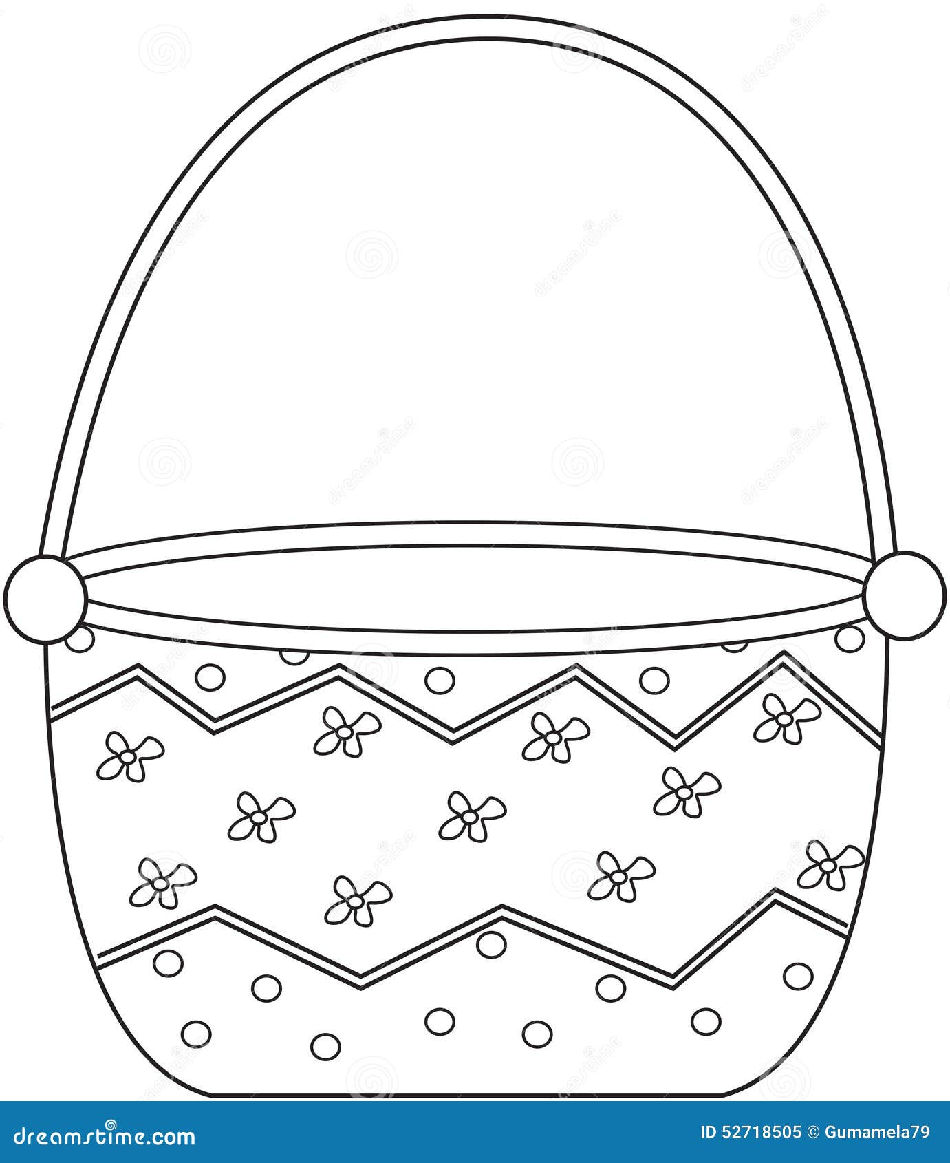 Basket coloring page stock illustration. Illustration of coloring ...