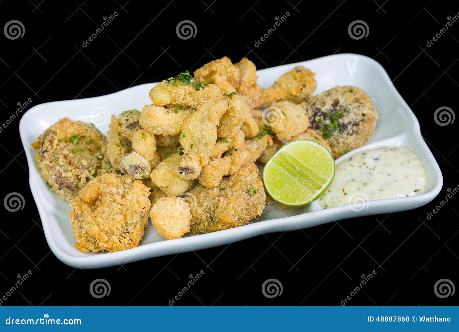 A Basket of Crispy Chicken Fingers with Platter of Vegetables an Stock ...