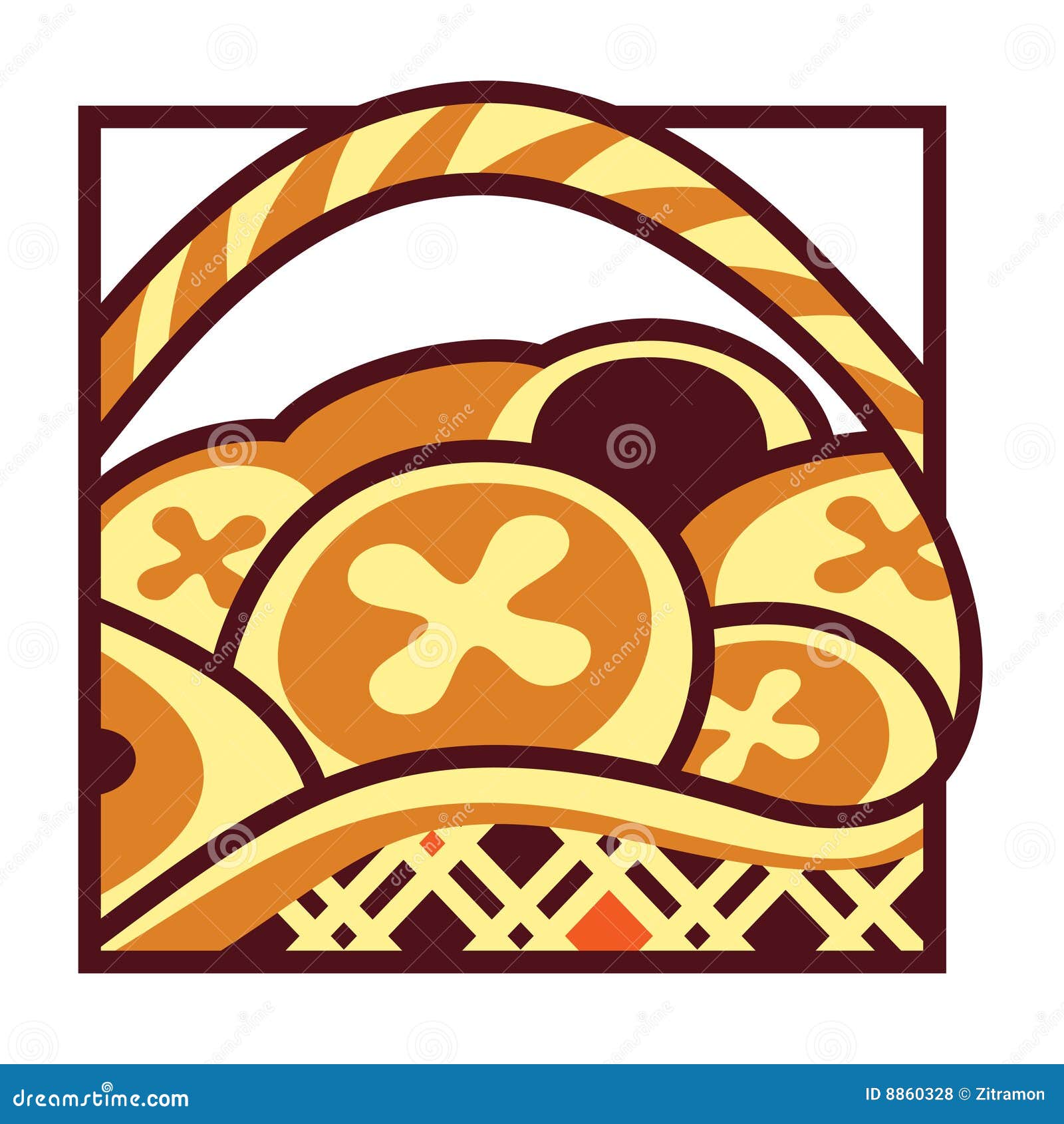 Cup Of Tea With Buns Stock Illustration | CartoonDealer.com #33934921