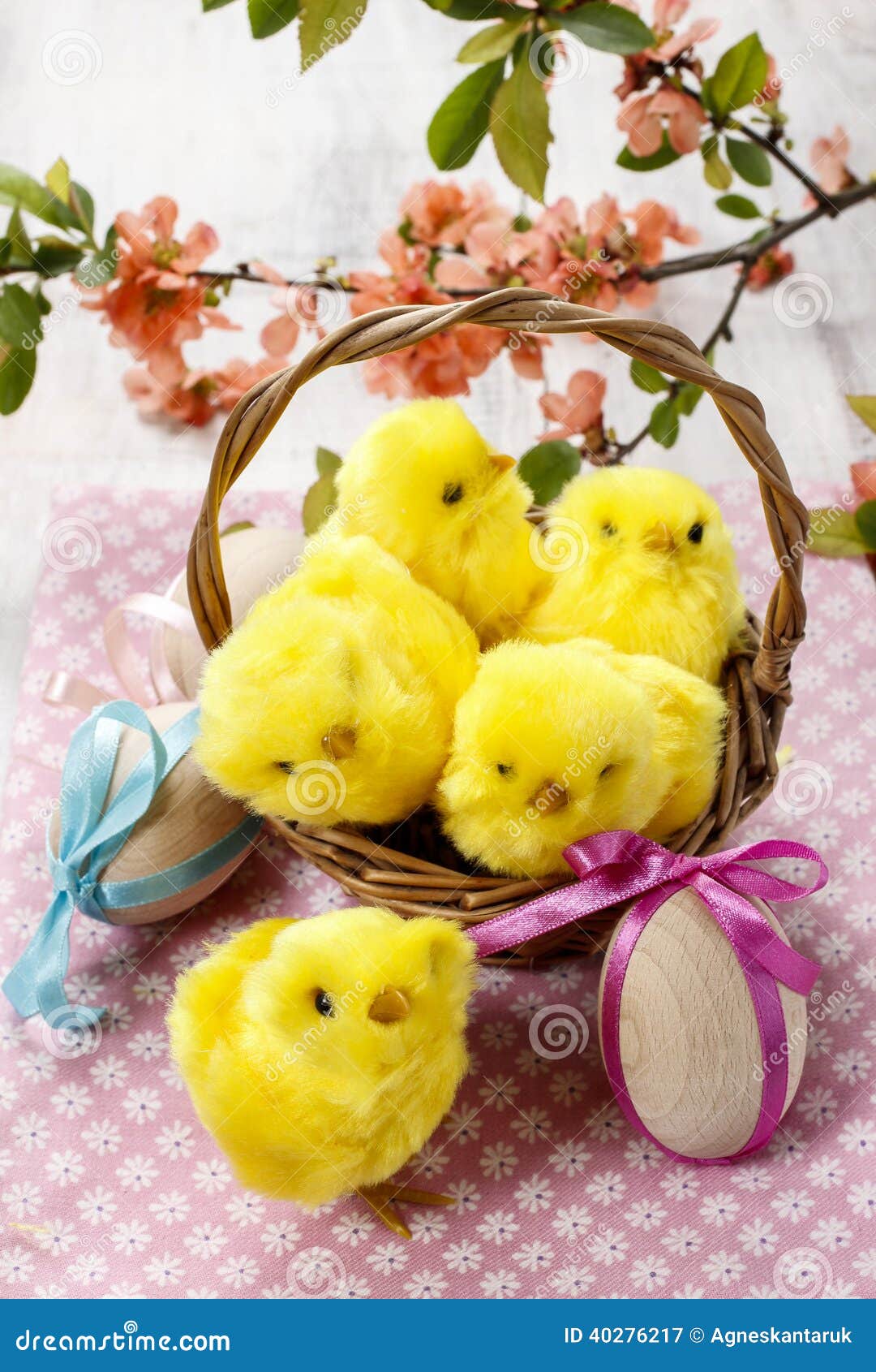 Basket of Cute Easter Chickens Stock Image - Image of hairy, market ...