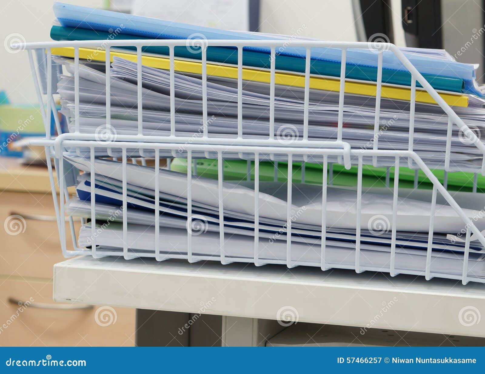 Basket for a documents stock image. Image of business - 57466257