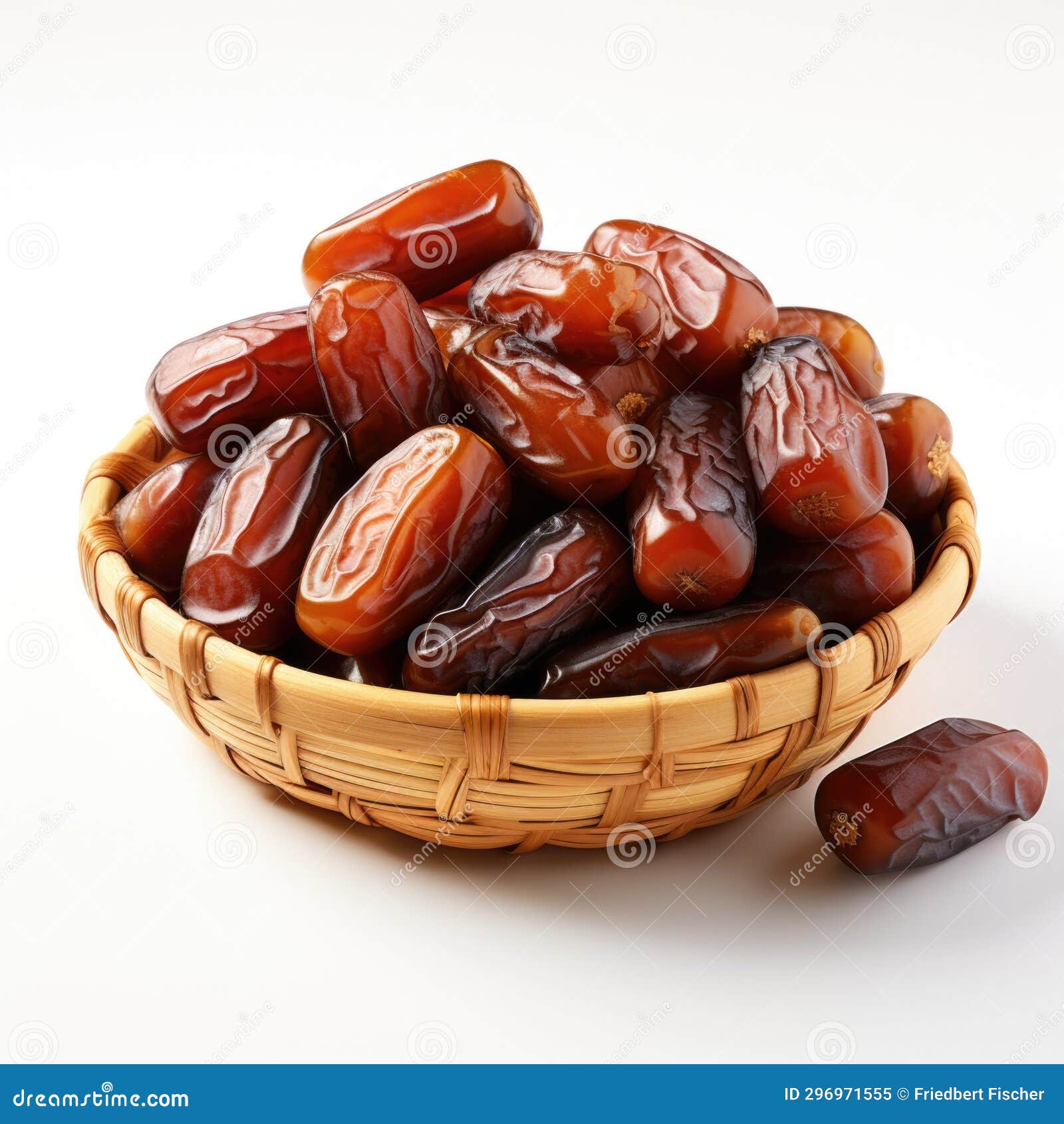 A Basket Filled with Dates Sitting on Top of a Table, Clipart on White ...
