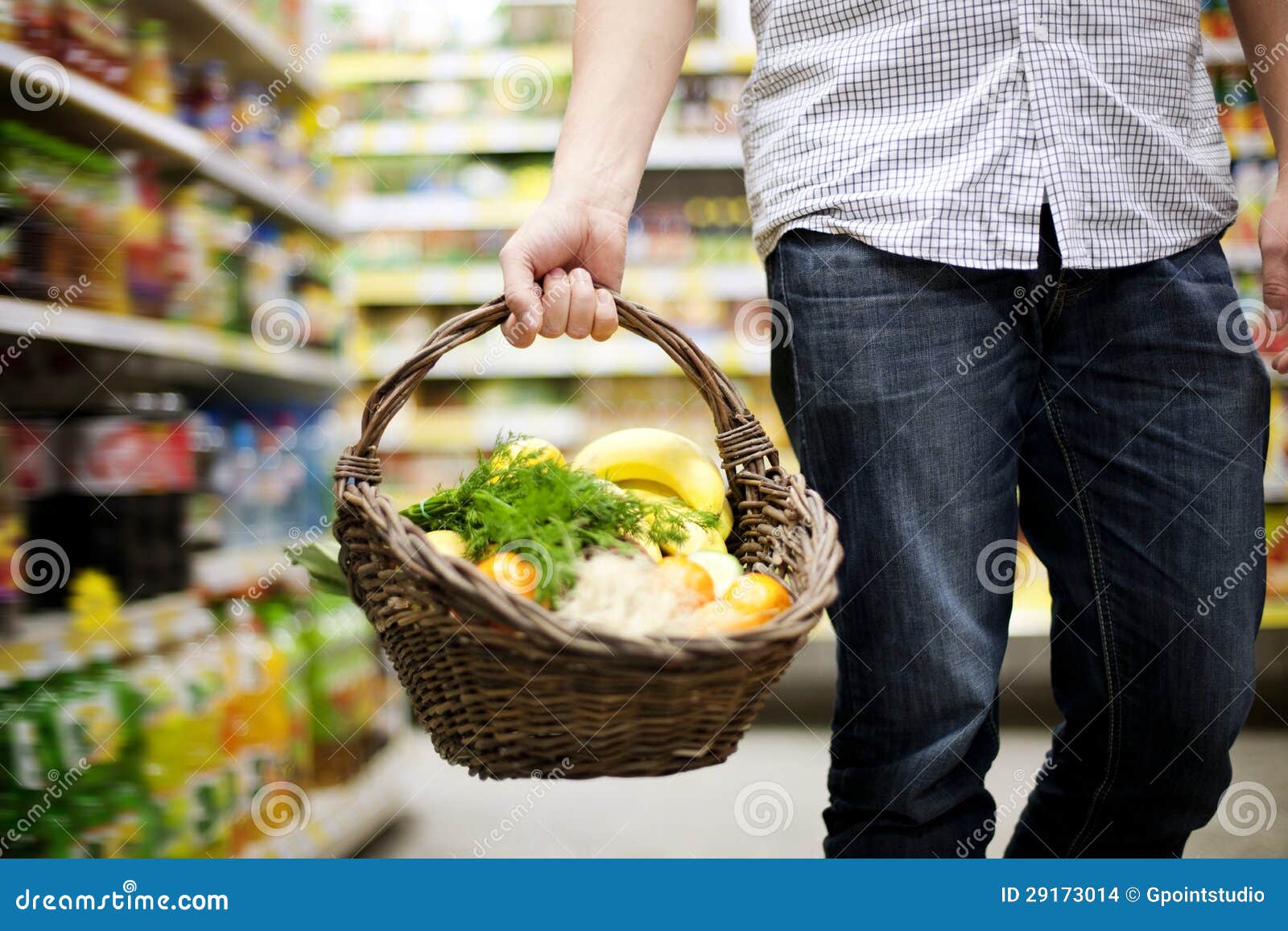 Basket filled healthy food stock photo. Image of carrying - 29173014