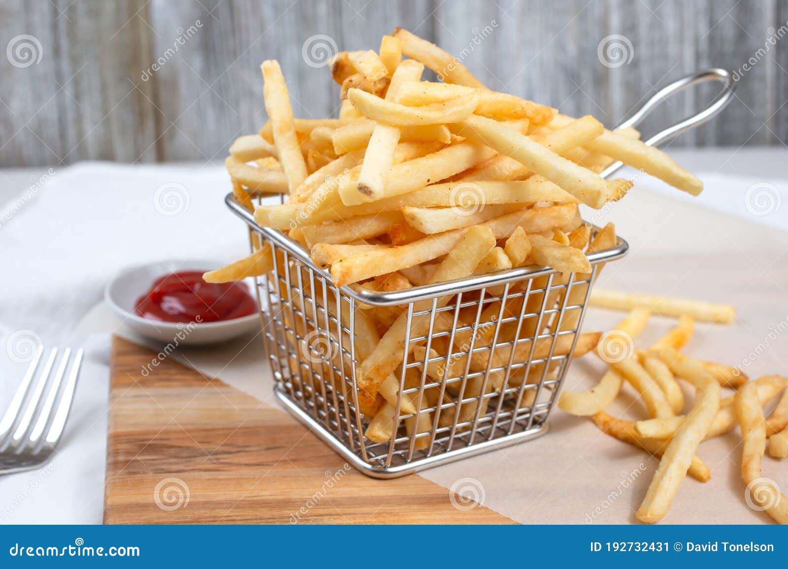 Basket of french fries stock image. Image of liner, shelf - 192732431