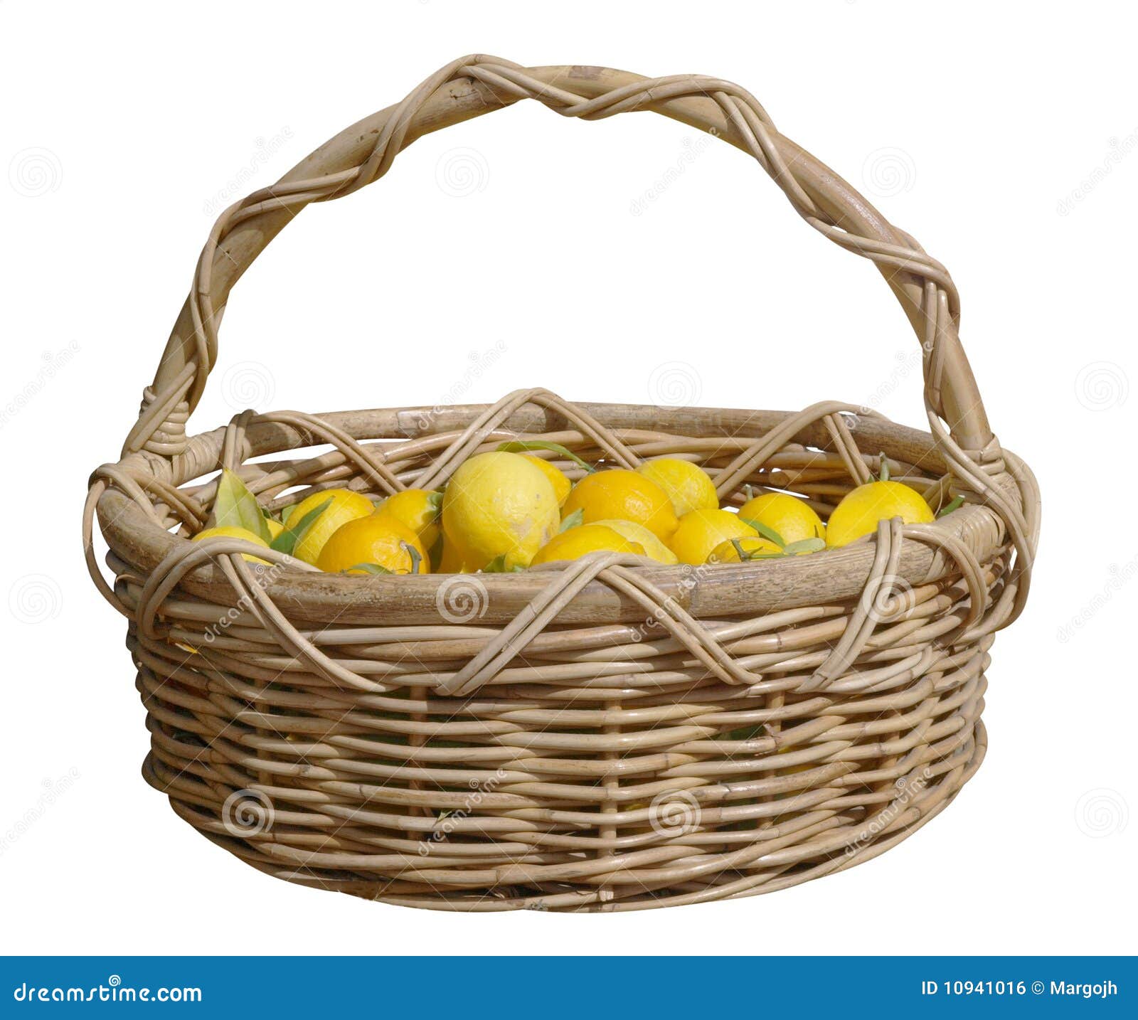 Basket of Fresh Lemons stock photo. Image of garden, piece - 10941016