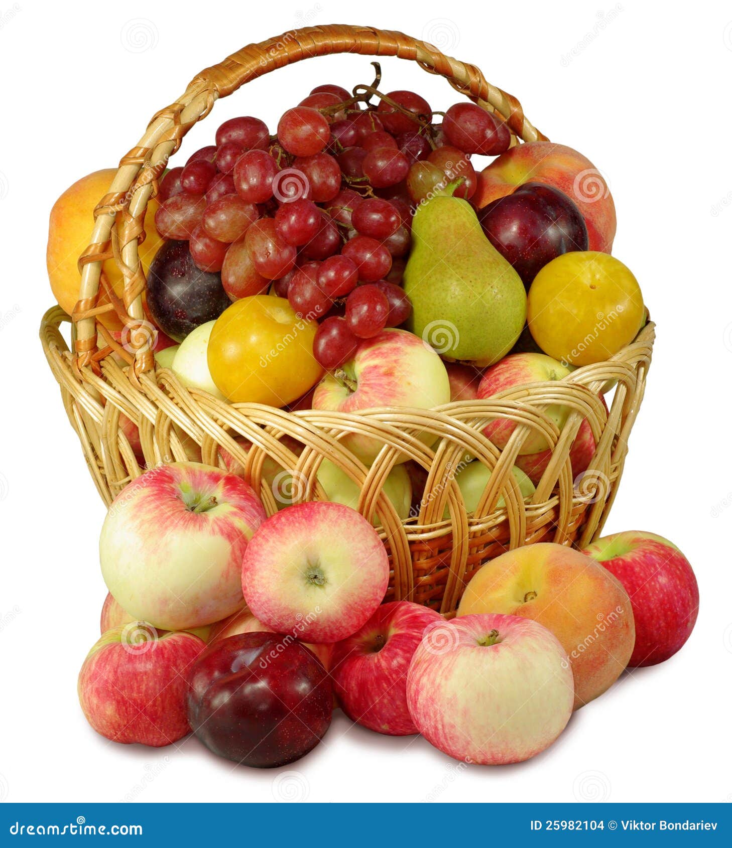 Basket of fruit stock photo. Image of color, object, apples - 25982104