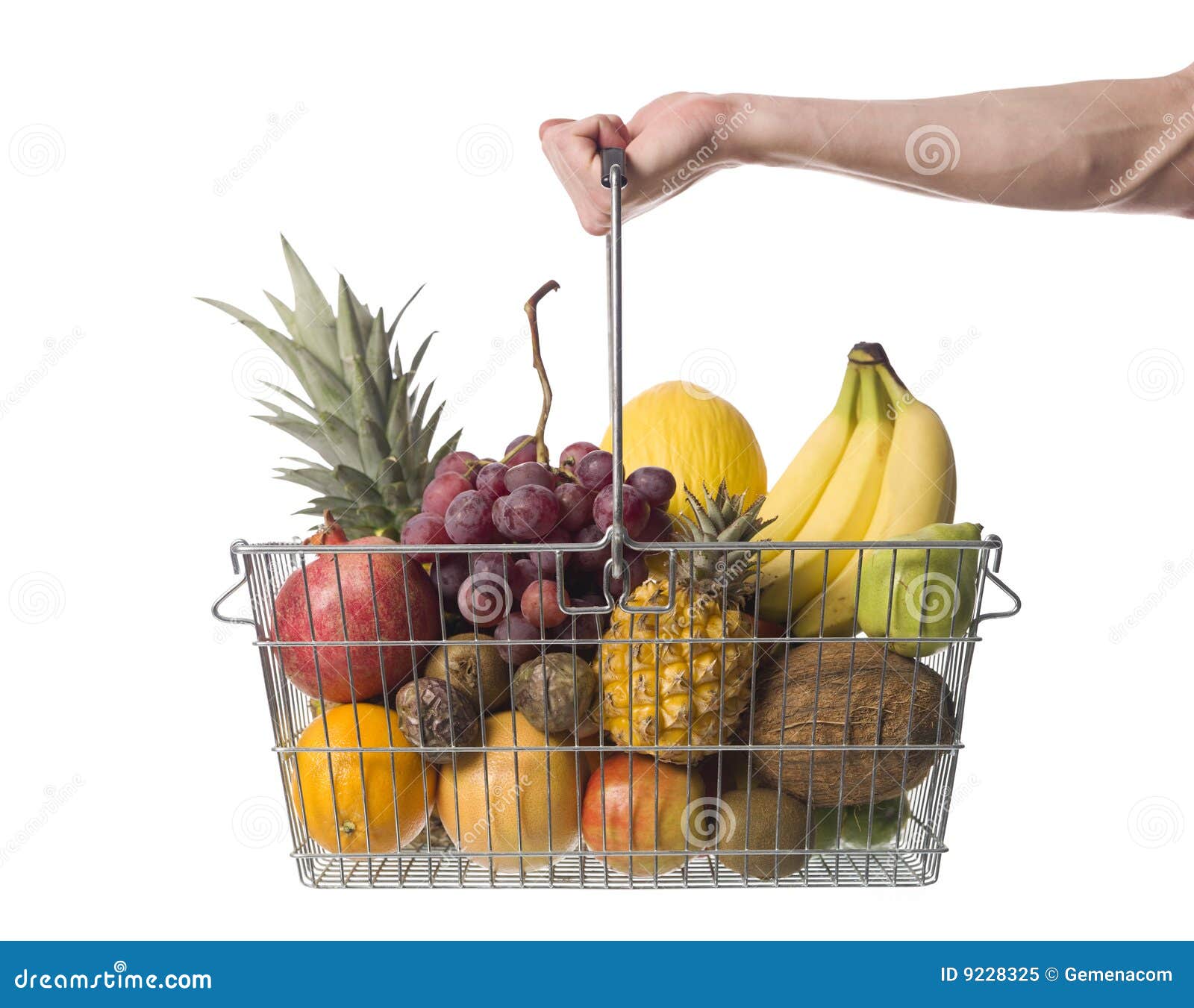 Basket of fruit stock image. Image of strong, basket, white - 9228325