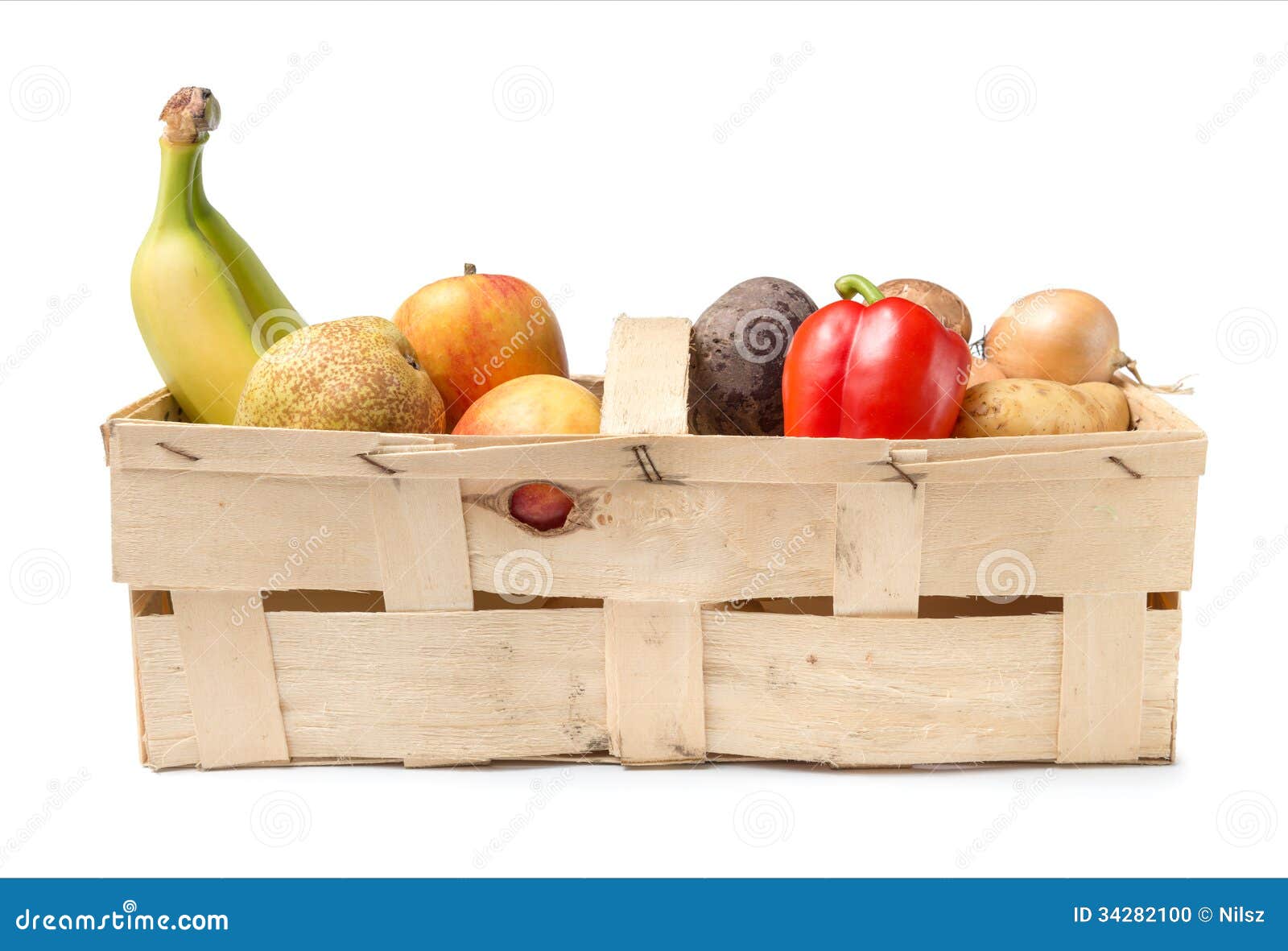 Basket with Fruit and Vegetable Stock Photo - Image of basket, food ...