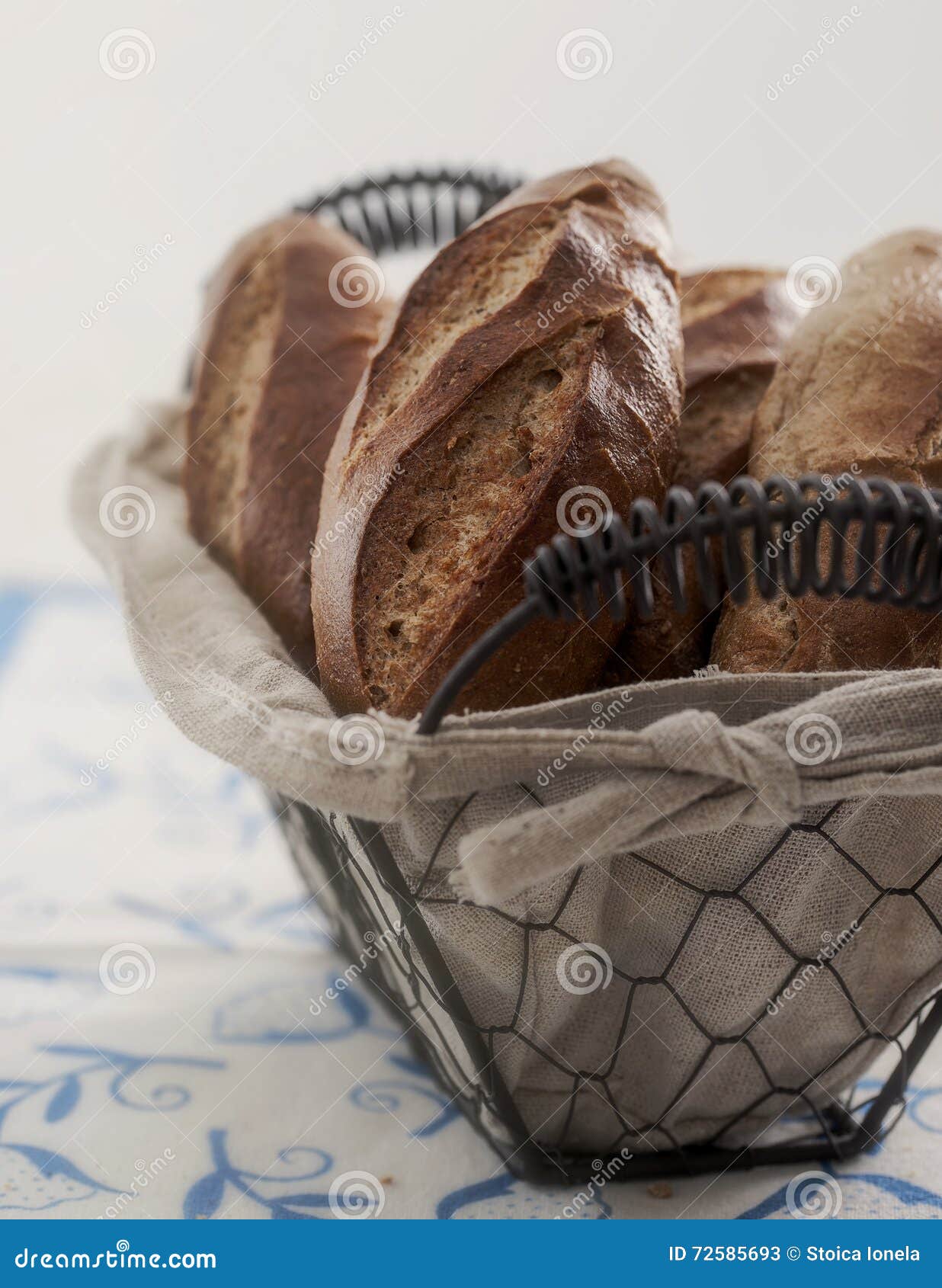 Basket full of bread stock image. Image of batch, crispy - 72585693