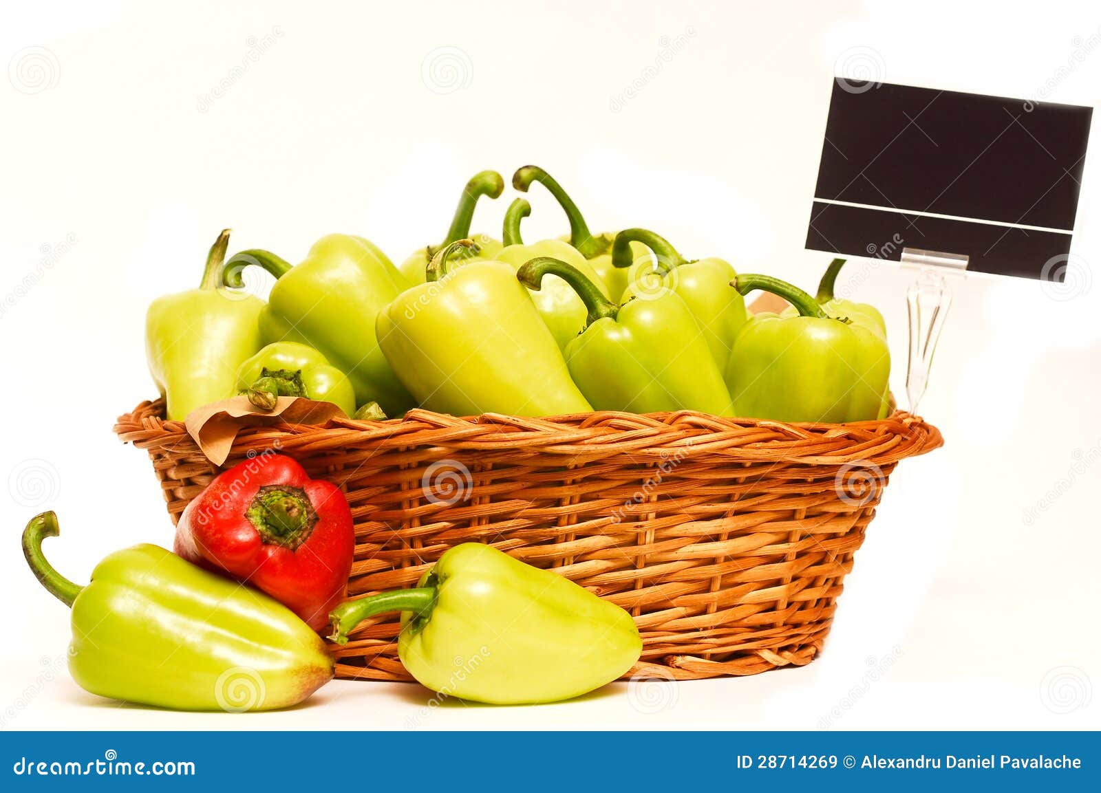 Basket full of capsicum. stock image. Image of dinner - 28714269