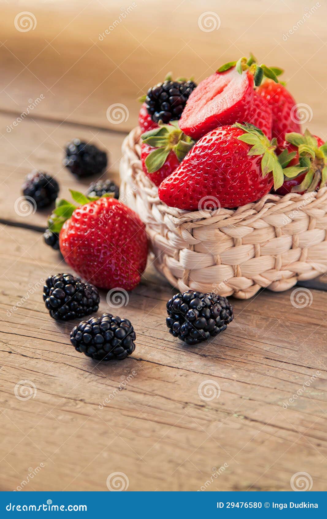 Basket Full of Fresh Berries Stock Photo - Image of blackberries ...