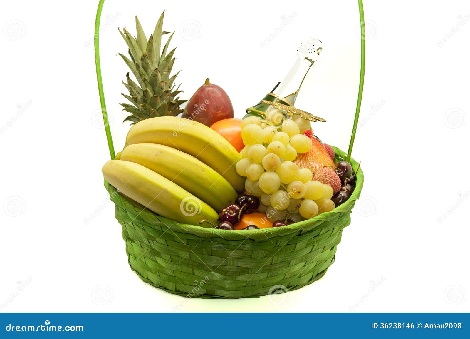 Basket full of fruits stock photo. Image of banana, green - 36238146