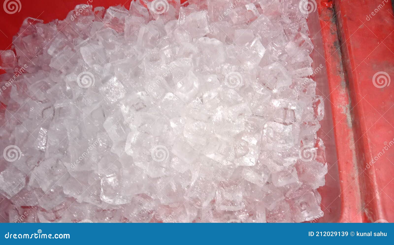 Basket full of ice cubes stock image. Image of chhild - 212029139