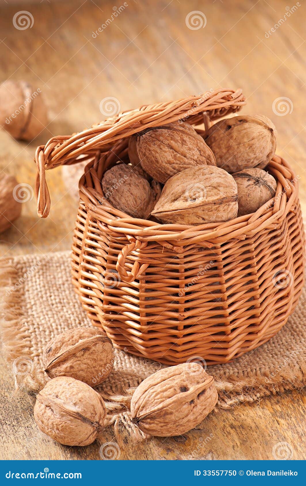 Basket full of walnuts stock photo. Image of health, kernel - 33557750