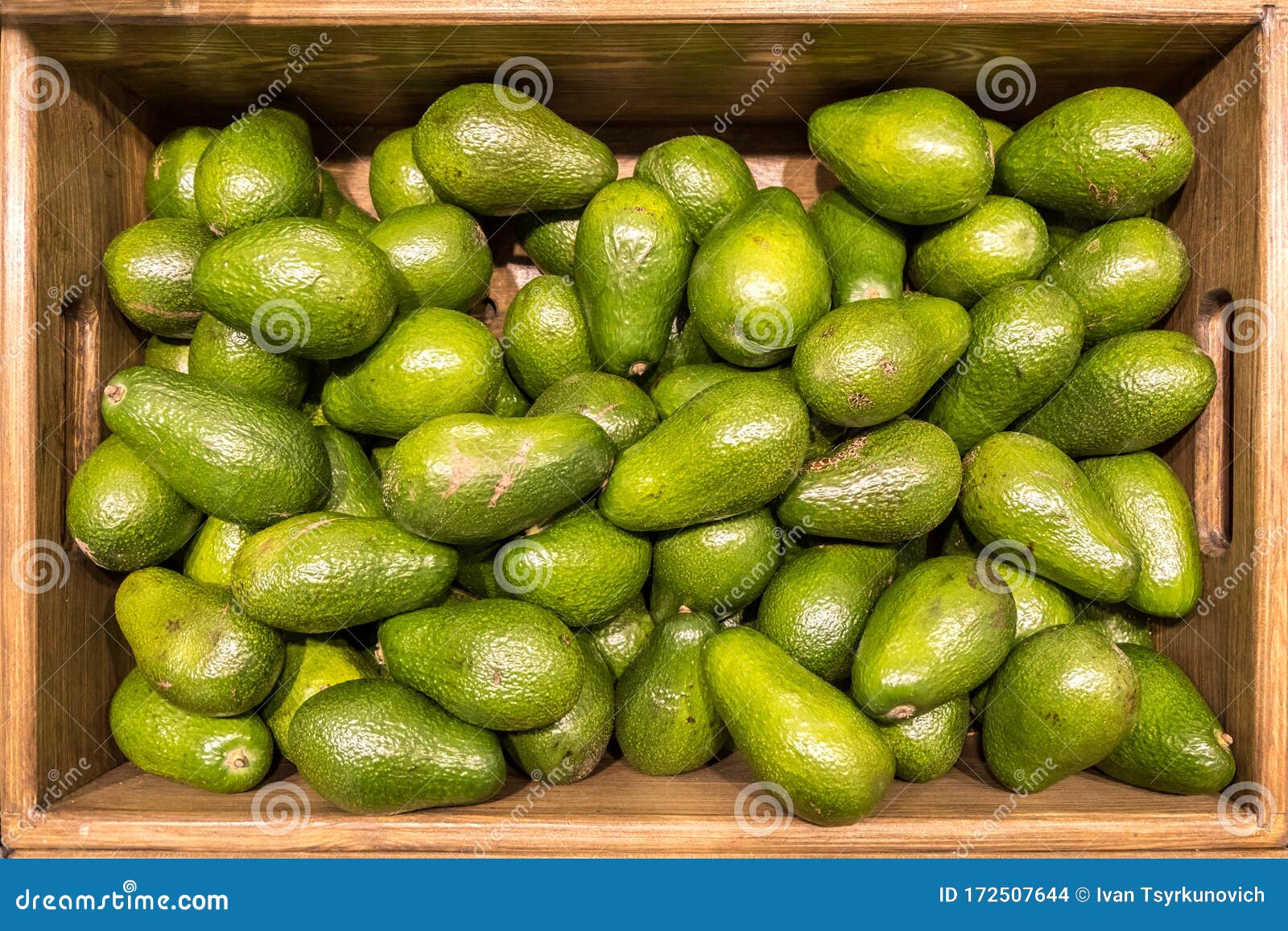 Basket with Green Avocado in the Mall Stock Photo - Image of attractive ...