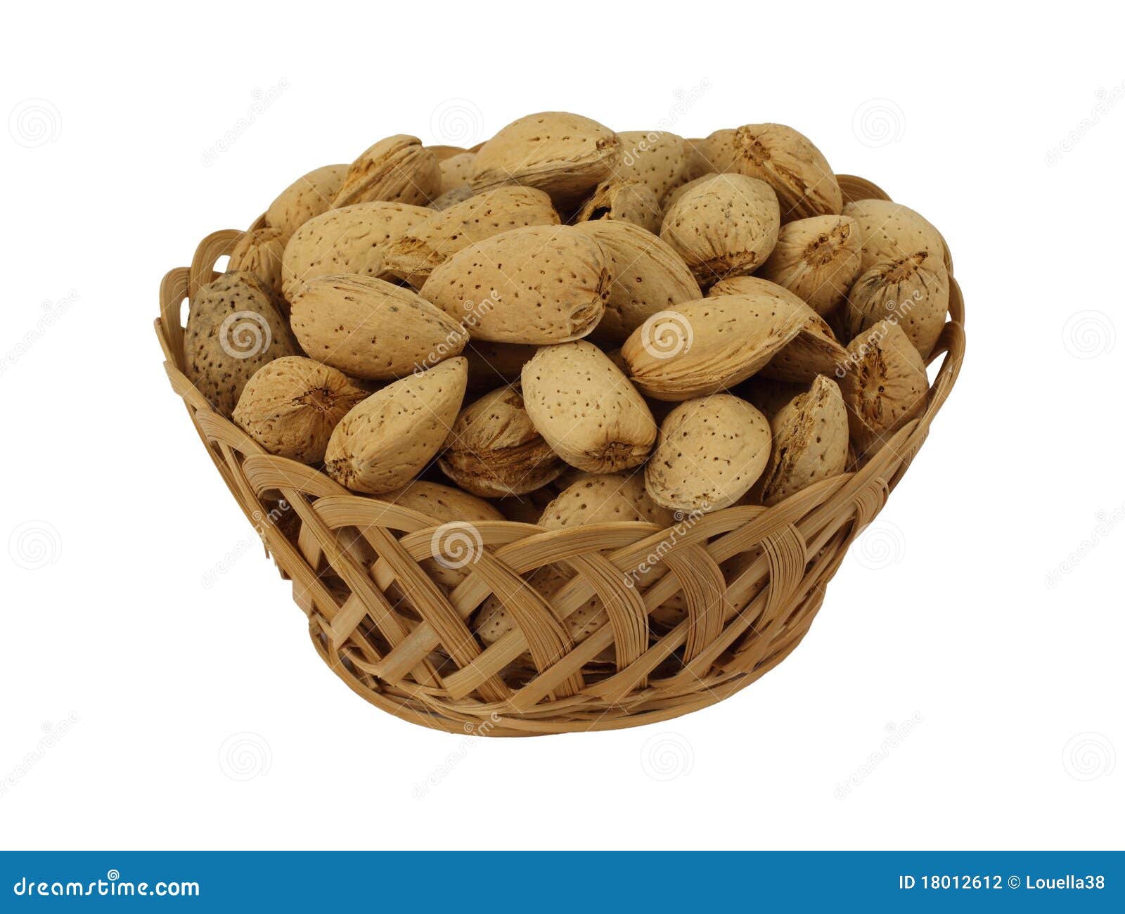 Basket of Hard Shelled Fresh Almonds Stock Photo - Image of organic ...
