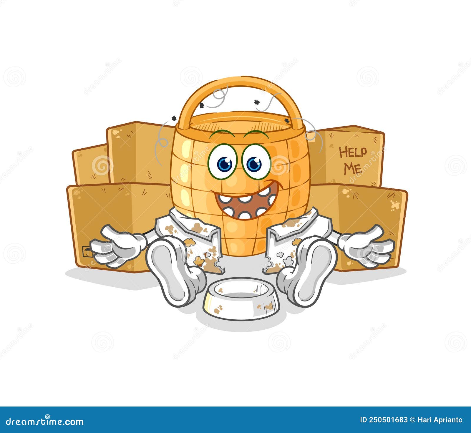 Homeless Emoticon Cartoon Vector | CartoonDealer.com #141585055