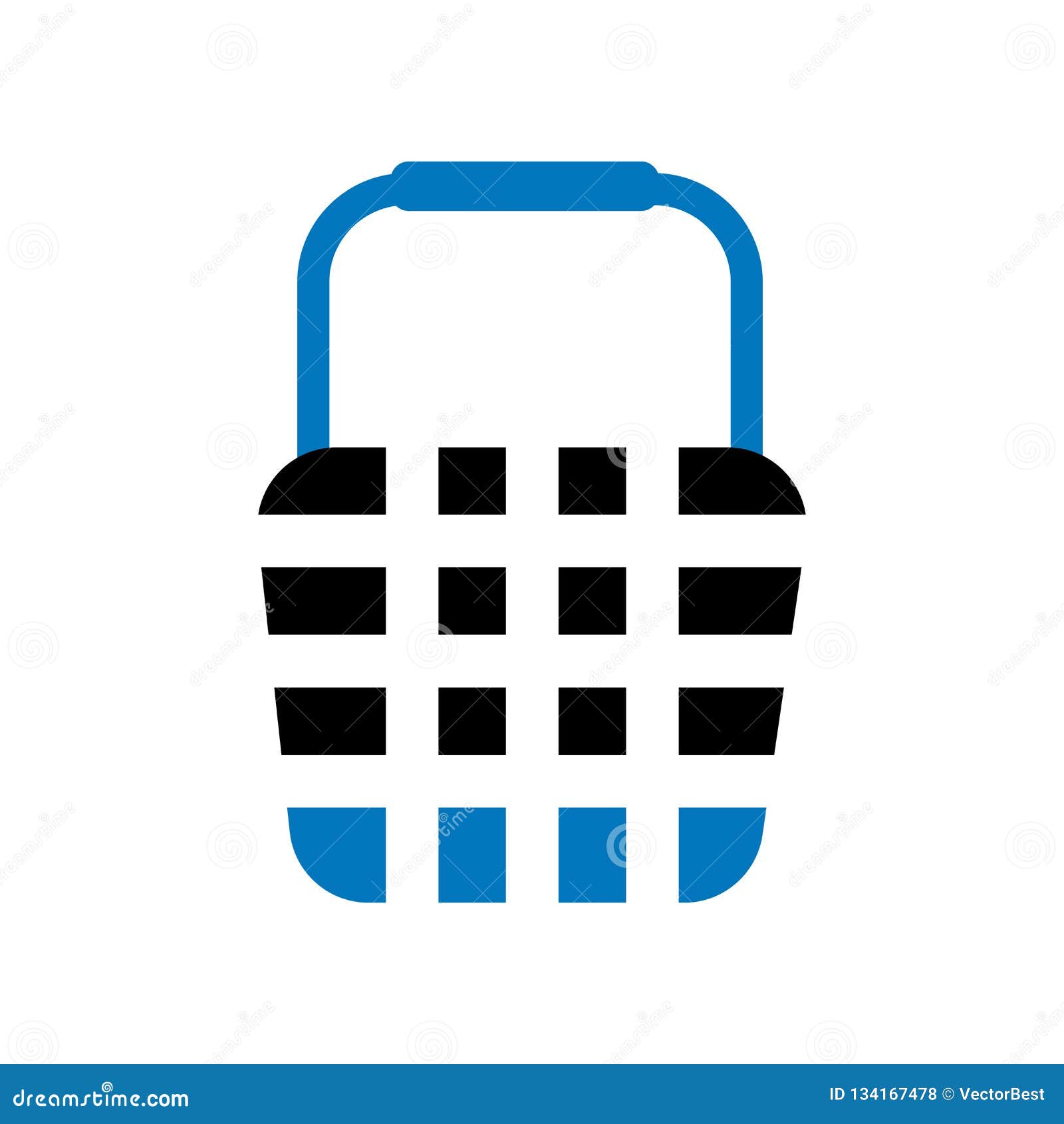 Basket Icon Vector Sign and Symbol Isolated on White Background, Basket ...