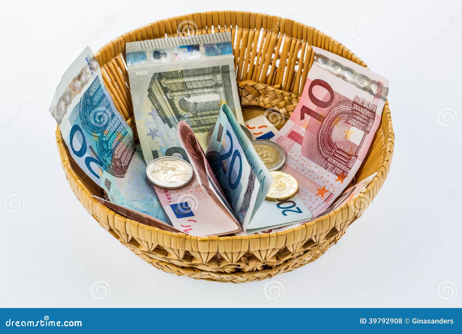 Basket with Money from Donations Stock Photo - Image of operation ...