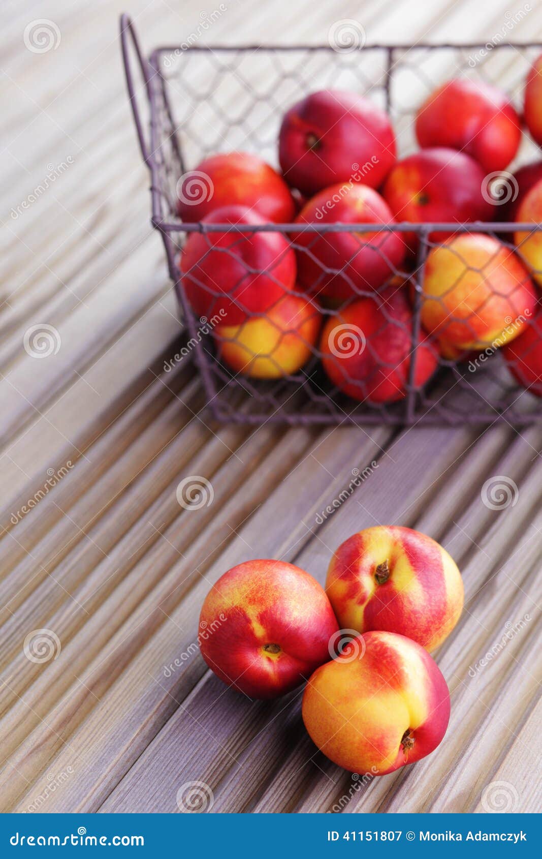 Basket of nectarines stock image. Image of natural, lots - 41151807
