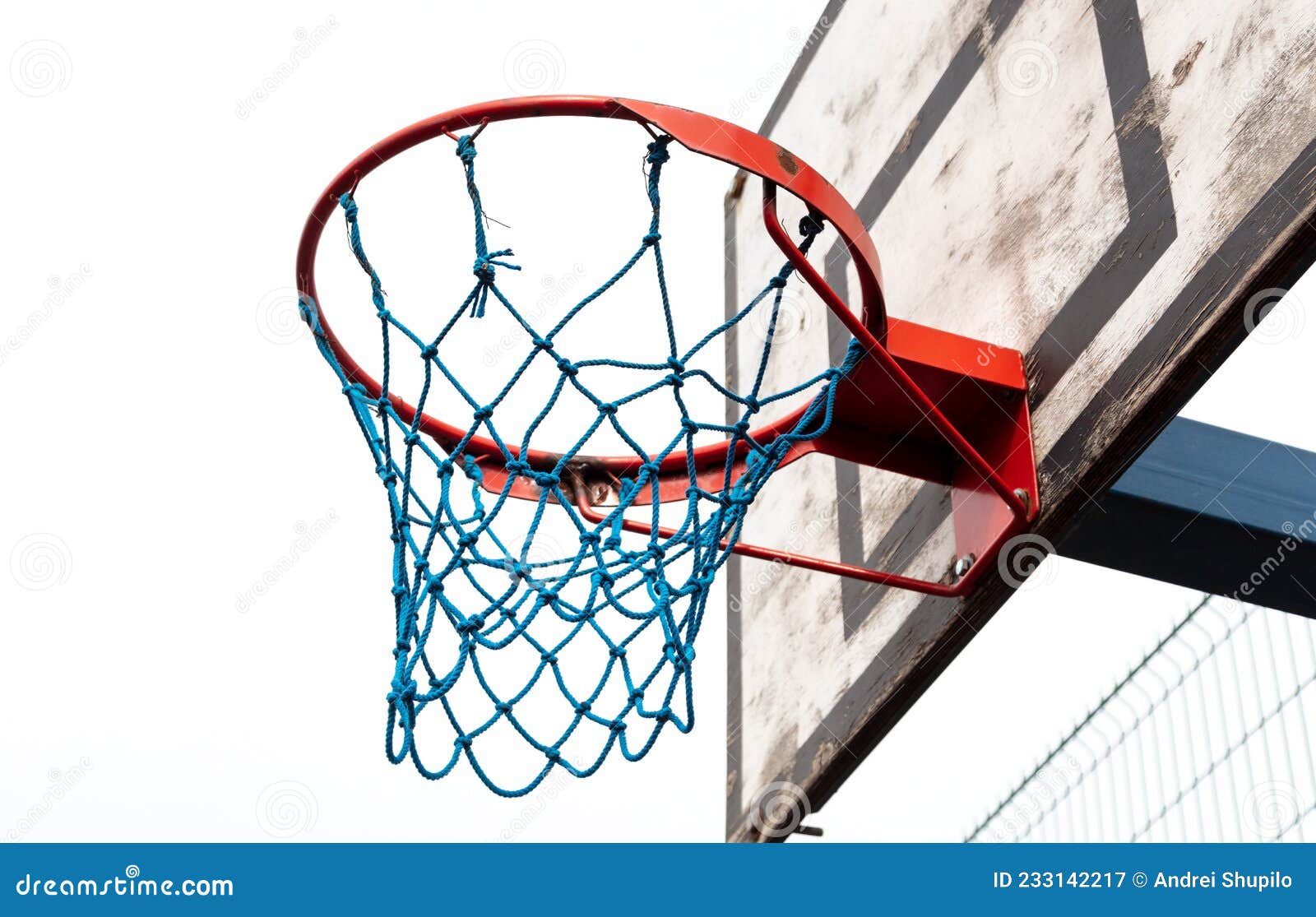 Basket with a Net for Basketball. Stock Image - Image of recreation ...