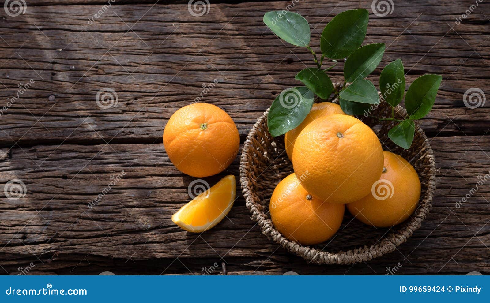 Basket of Orange Fruit Set on Wood Table Stock Photo - Image of ripe ...
