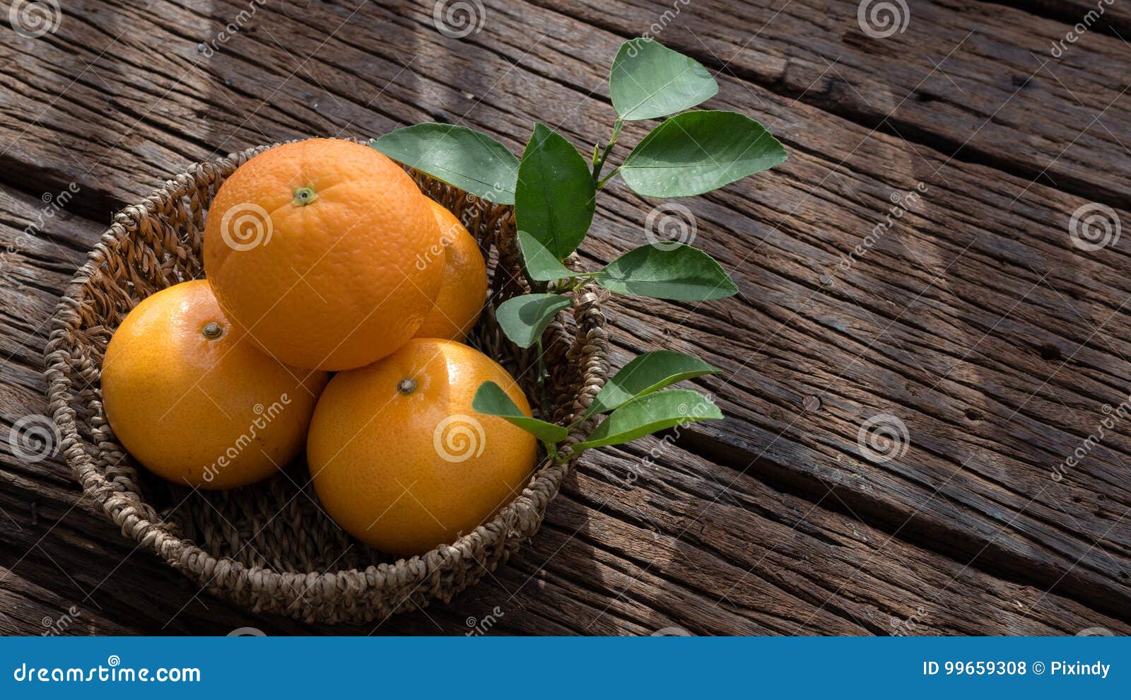 Basket of Orange Fruit Set on Wood Table Stock Photo - Image of healthy ...