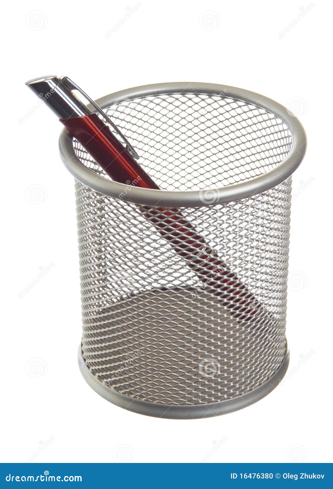 Basket with pen stock photo. Image of office, desk, school - 16476380
