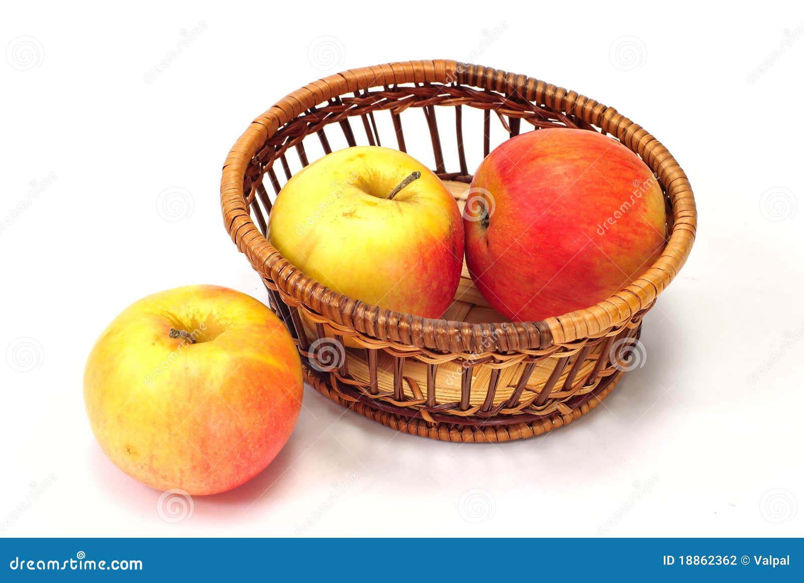 Basket of Red apples stock photo. Image of plenty, summer - 18862362