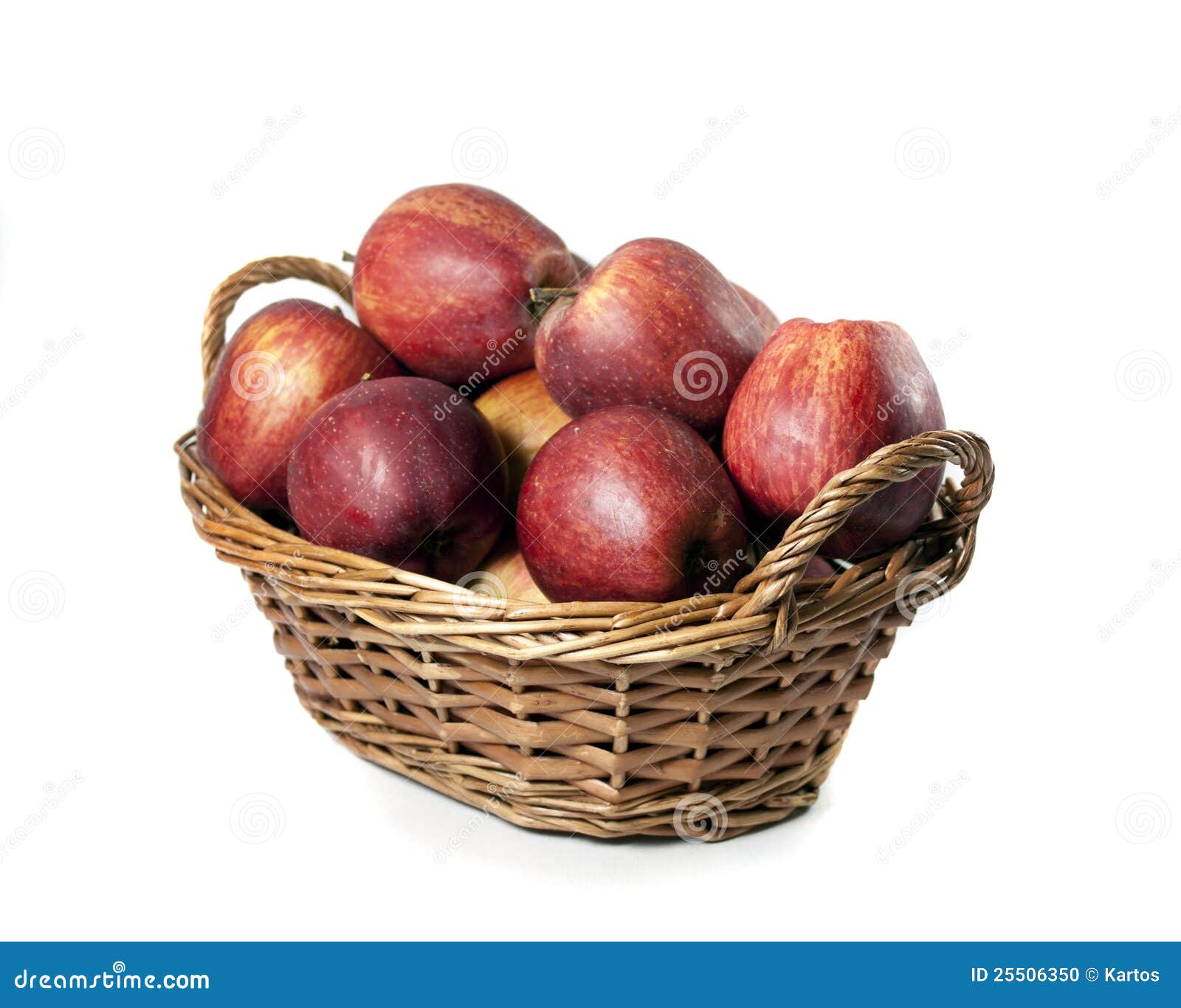 Basket of red apples stock photo. Image of closeup, leaf - 25506350