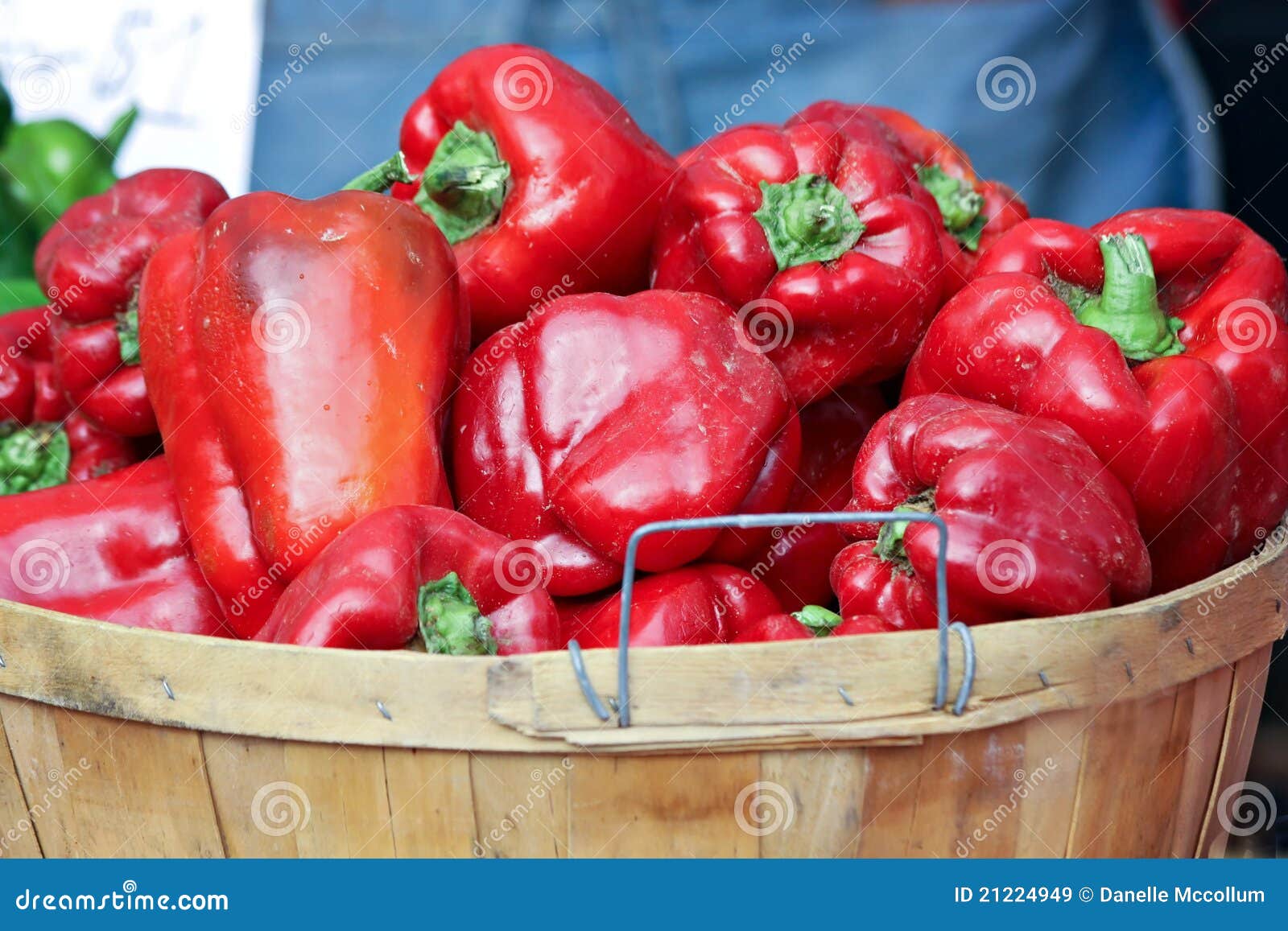 Basket of Red Peppers stock image. Image of nutrition - 21224949