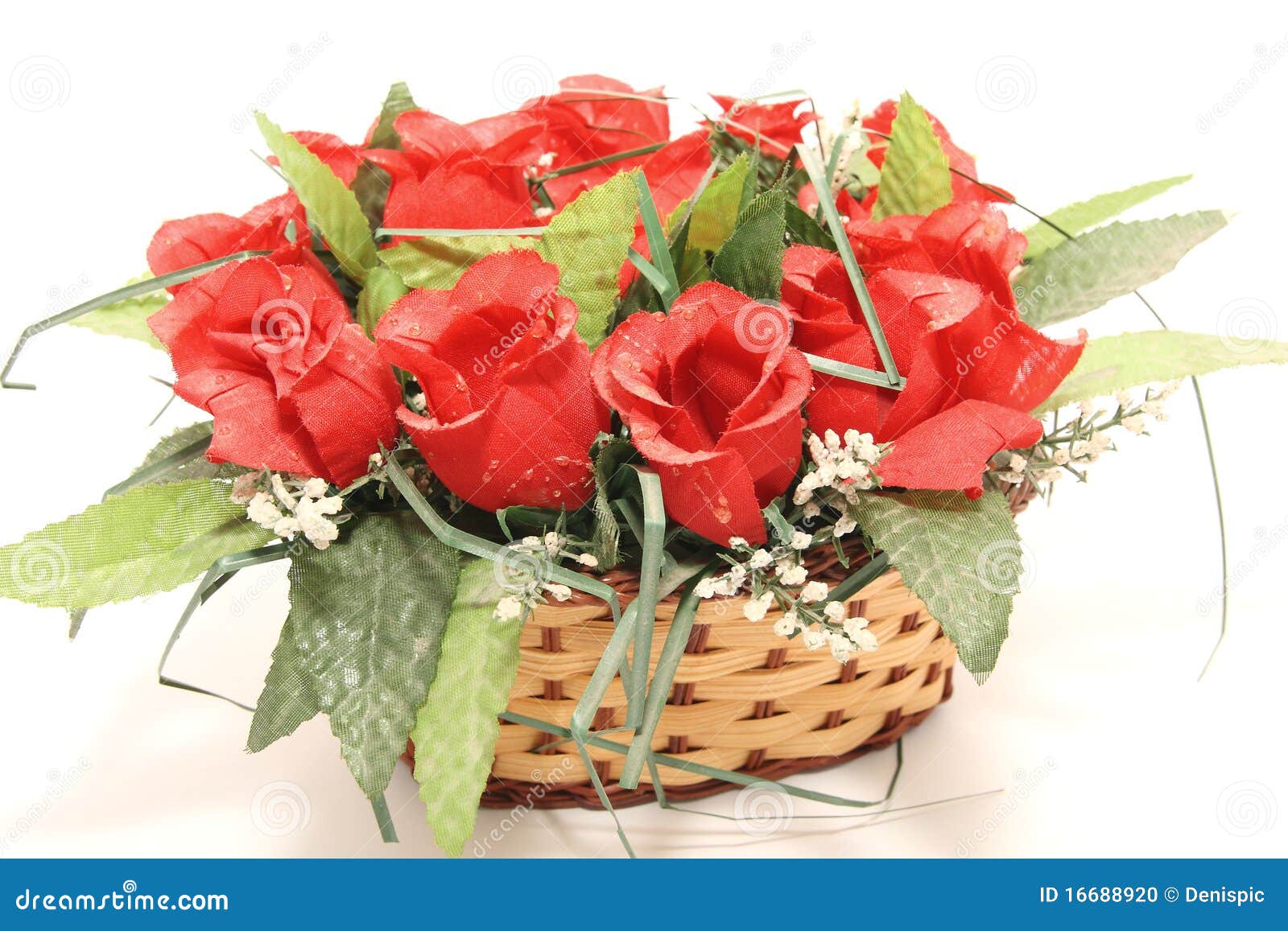 Basket&rose stock photo. Image of beauty, bouquet - 16688920