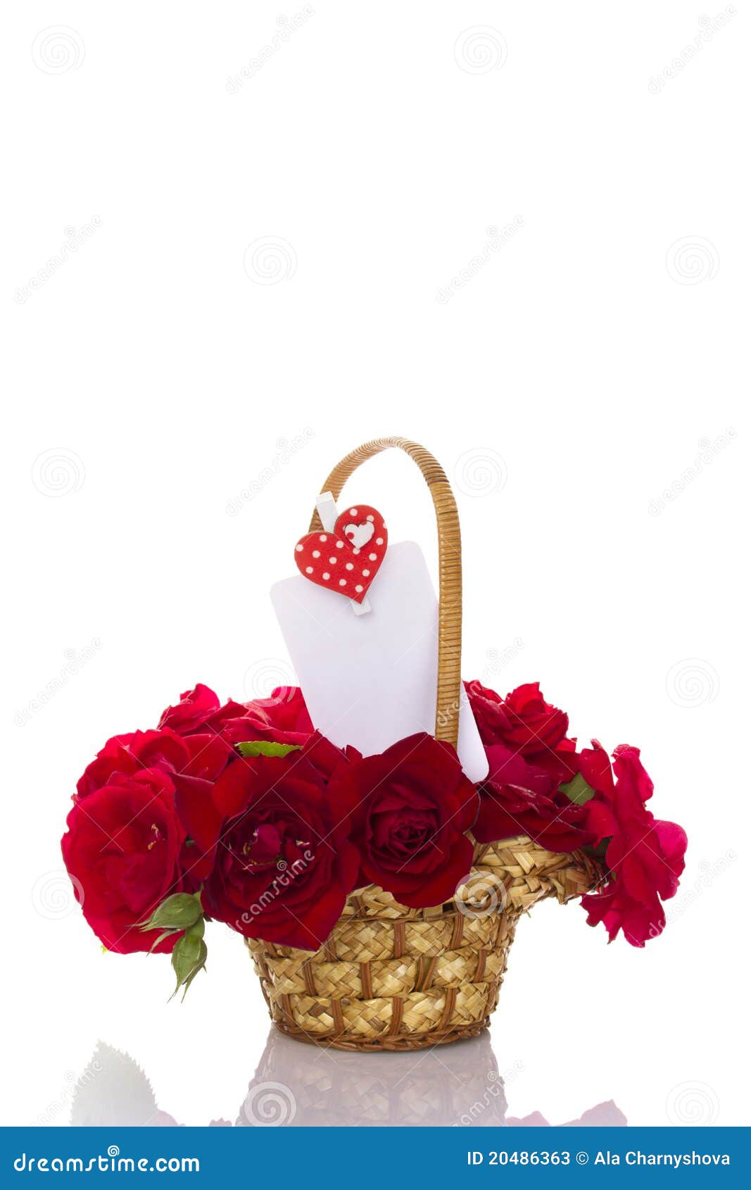 Basket of roses stock image. Image of flowers, colors - 20486363