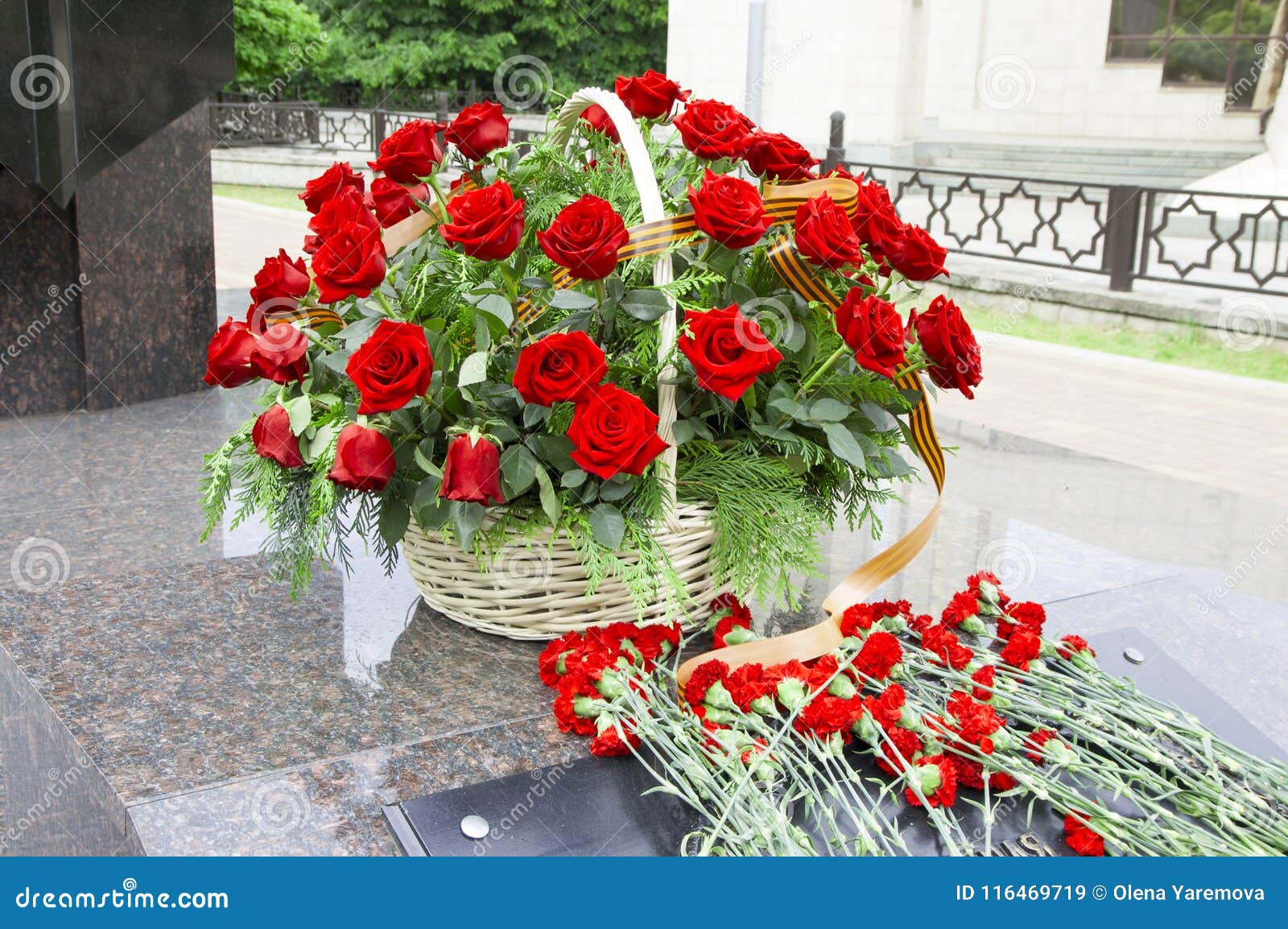 Flowers at a monument stock image. Image of monument - 116469719