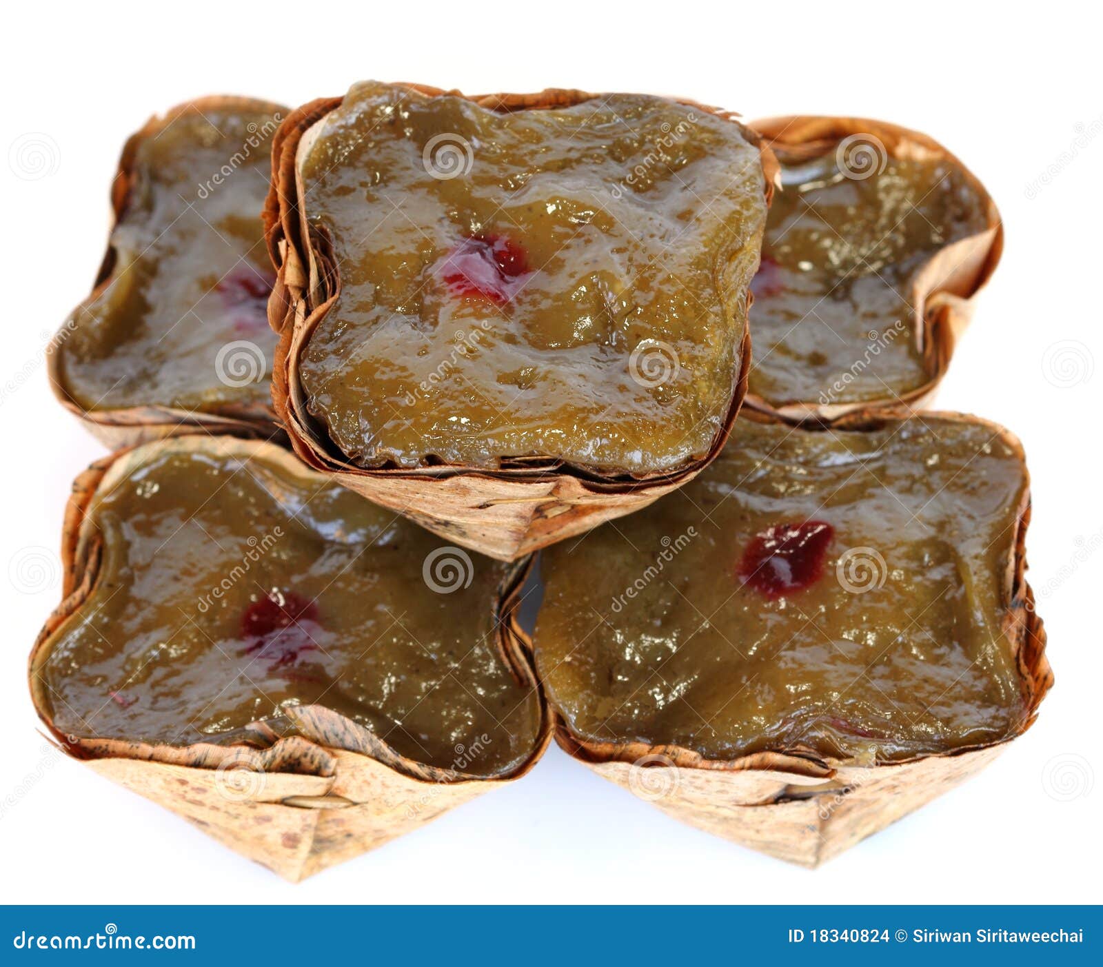 Basket Shaped Chinese Pudding Stock Photo - Image of dessert ...