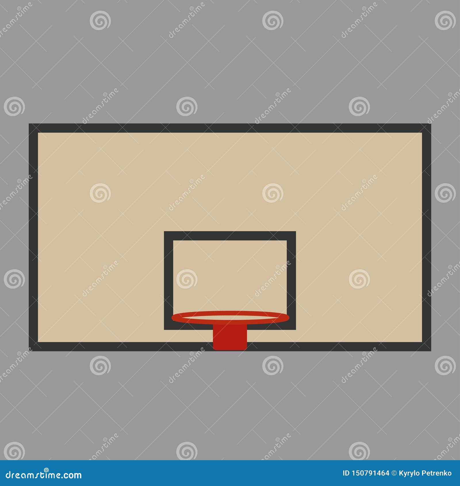 Basket Shield and Ring for the Basketball Stock Vector - Illustration ...
