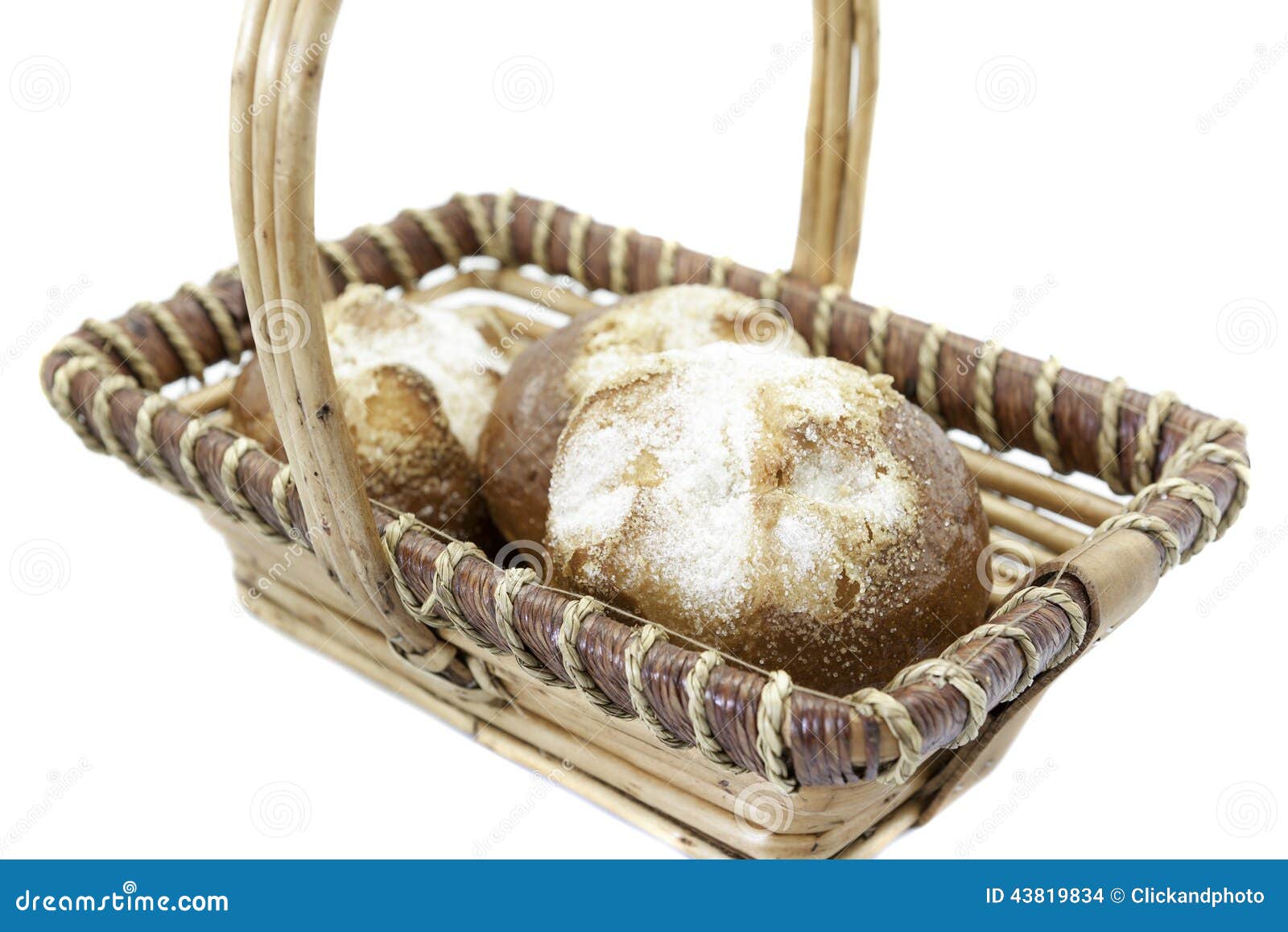 Basket with sweet buns stock photo. Image of snack, delicious - 43819834