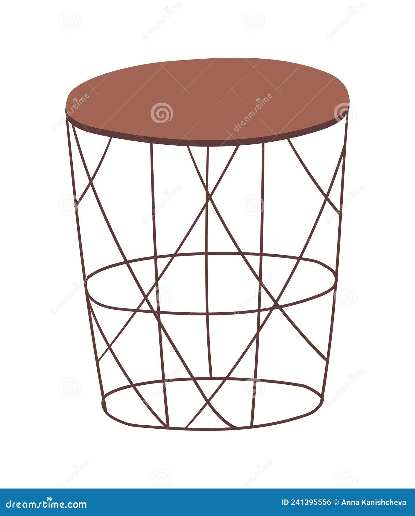 Basket table. Vector stock vector. Illustration of modern - 241395556