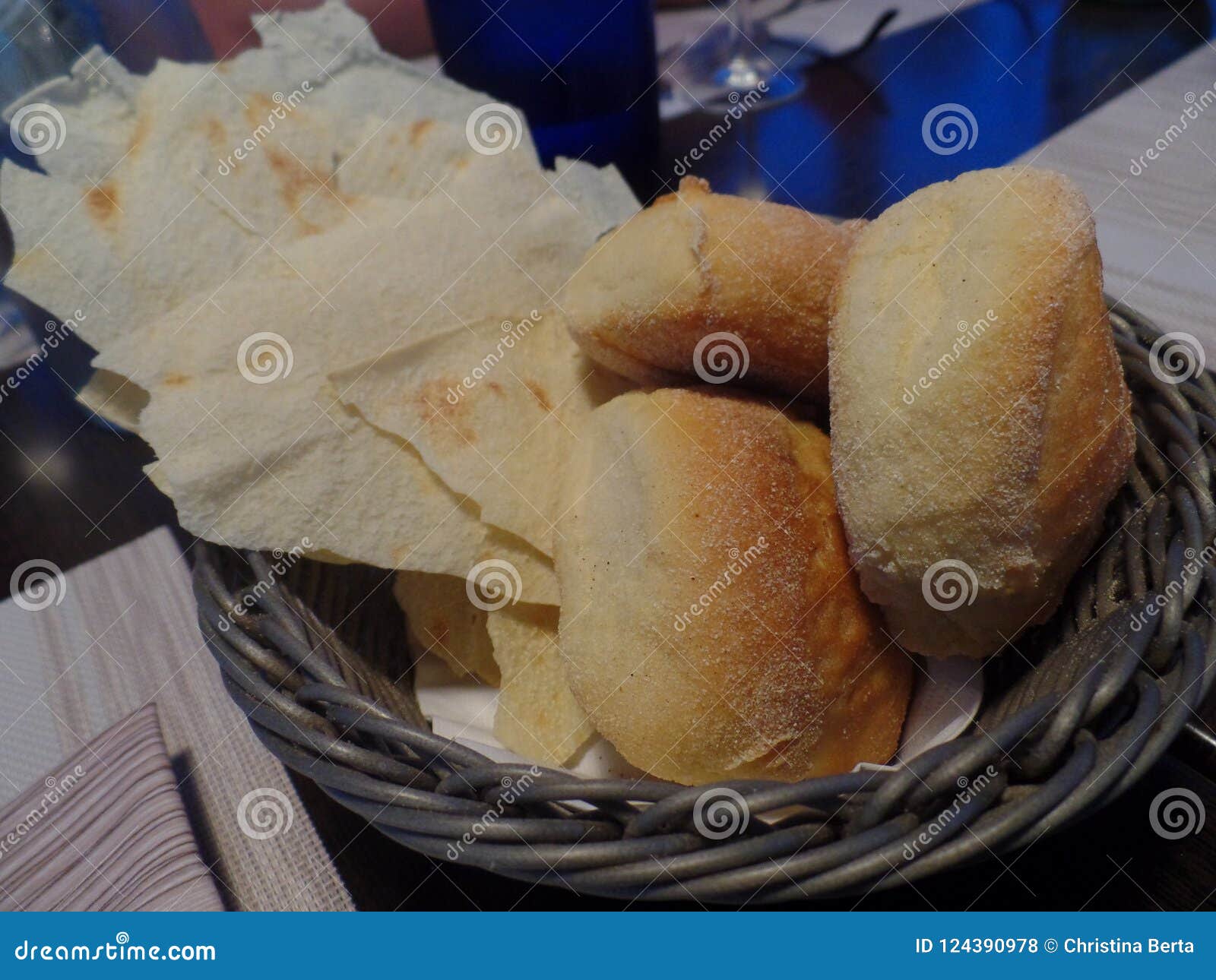 A Basket of Traditional Sardinian Breads Stock Photo - Image of salt ...
