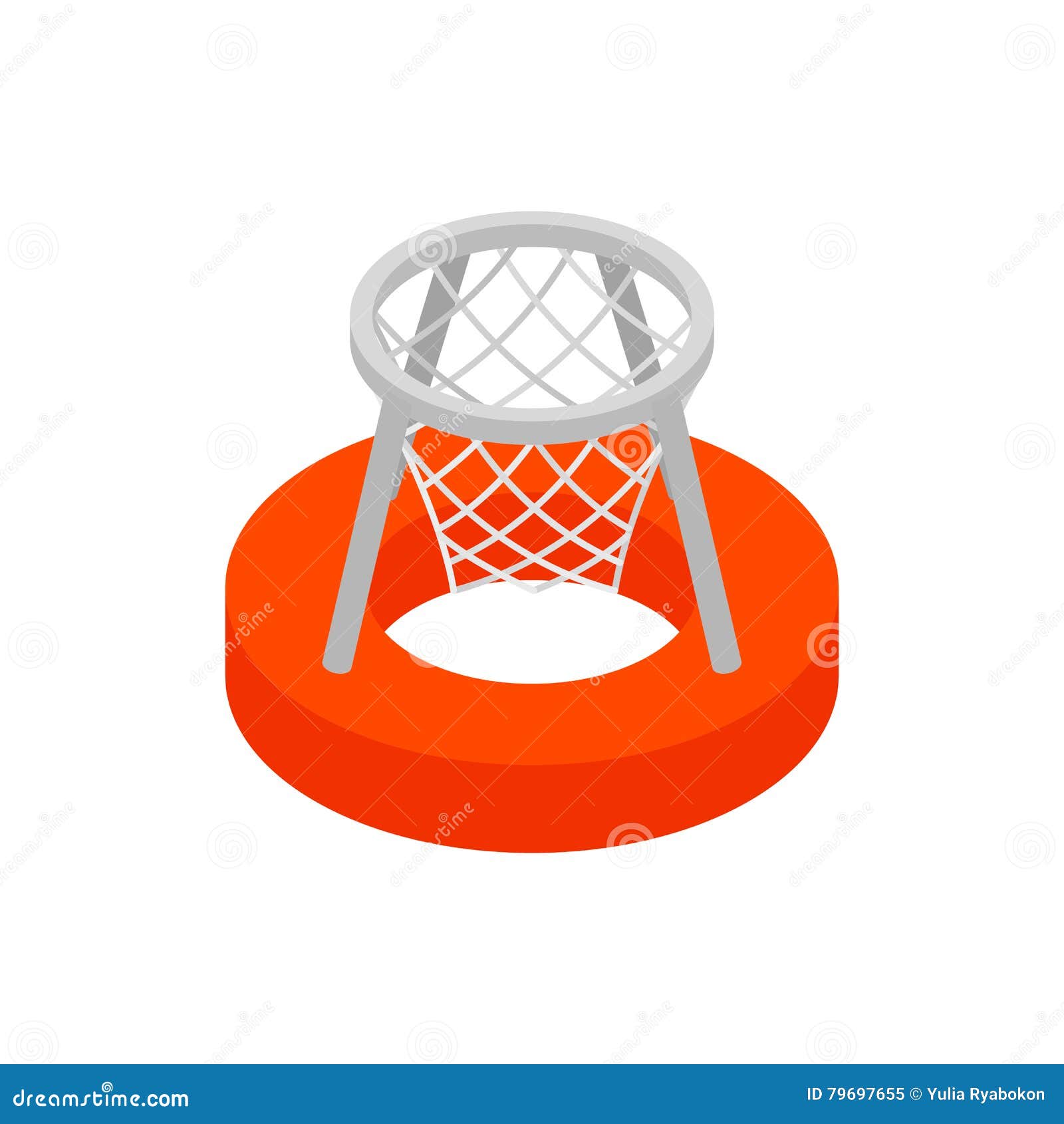 Basket on Water 3d Isometric Icon Stock Vector - Illustration of ...