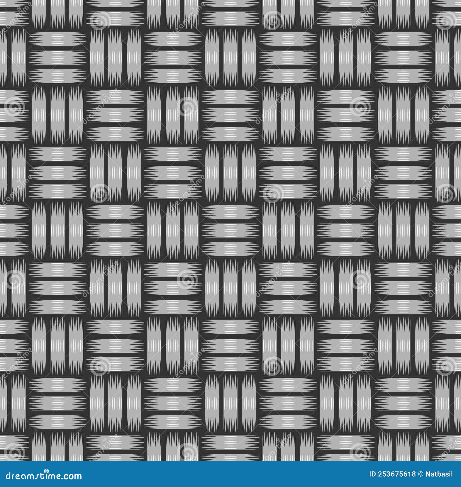 Basket Weave Monochrome Seamless Pattern Stock Vector - Illustration of ...