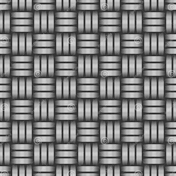 Basket Weave Monochrome Seamless Pattern Stock Vector - Illustration of ...